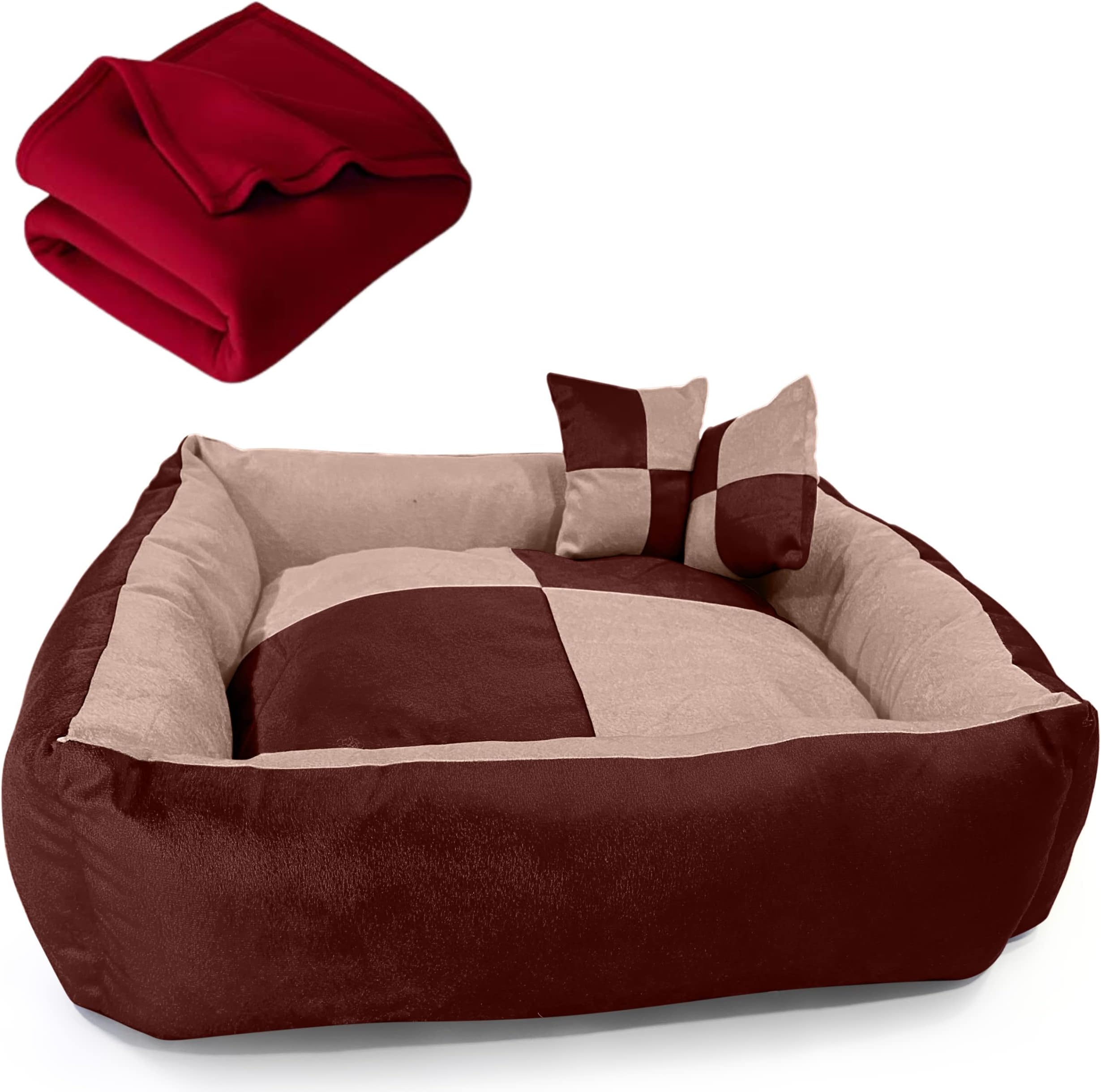 Petslover Warm Fleece Winter Beds Round Shape Reversible Ultra Soft ...