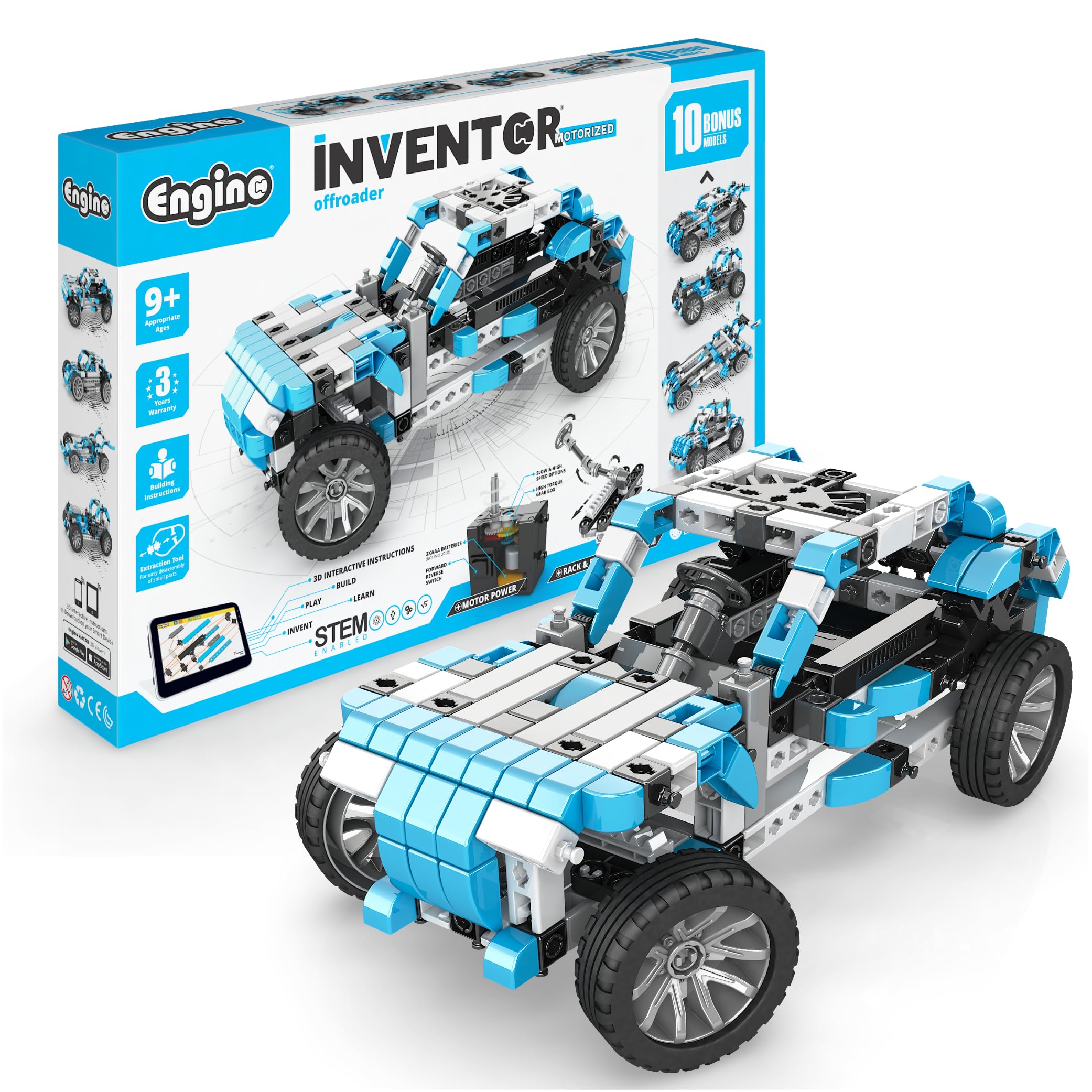 Amazon.com: Engino- Inventor STEM Toys, Motorized Offroader ...