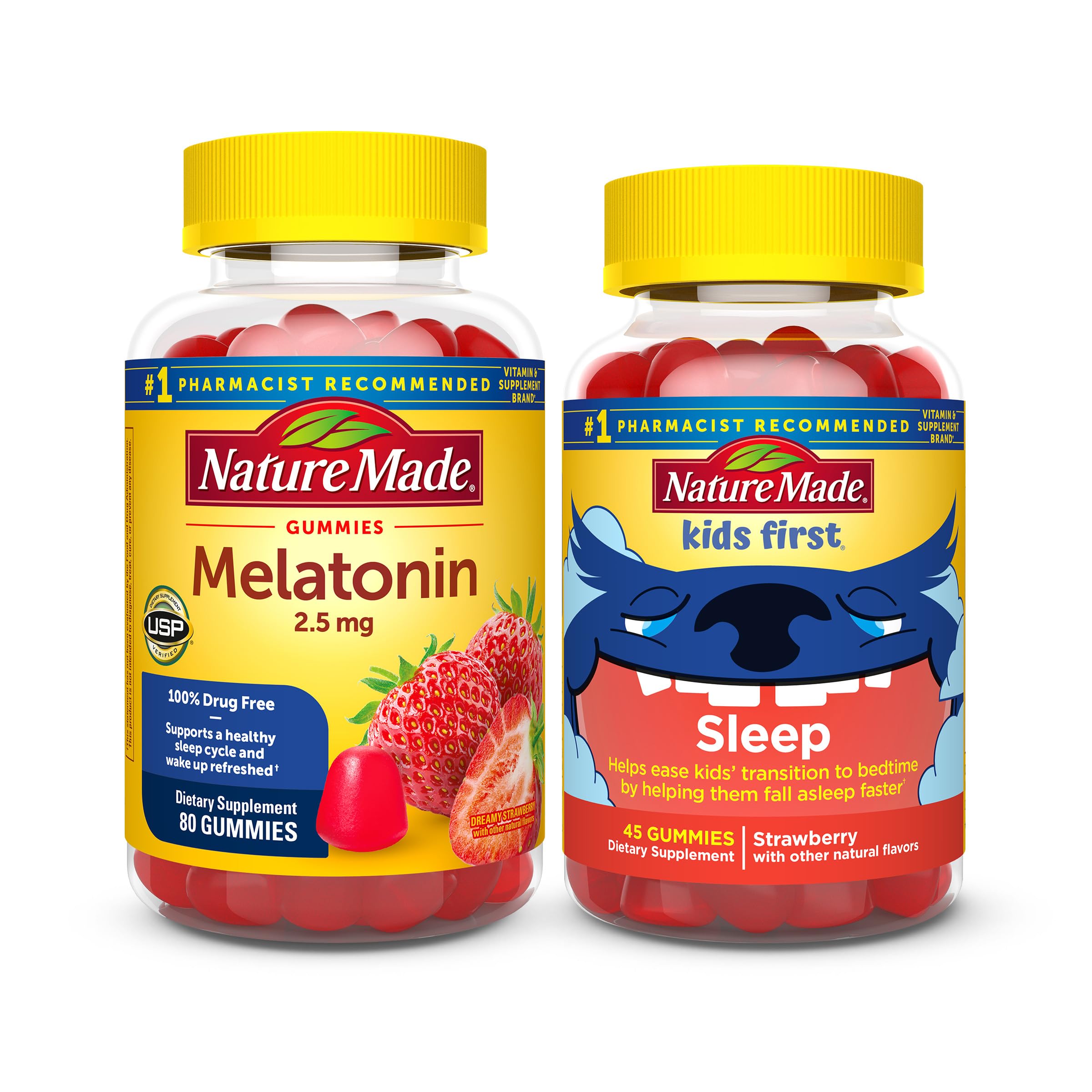 Amazon.com: Nature Made Adult & Kids Melatonin Gummies Combo Pack for ...