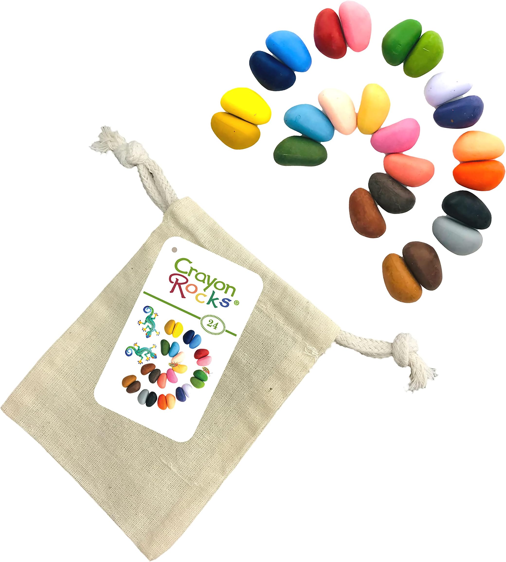 Amazon.com: Crayon Rocks Art Supplies Safe For Kids & Toddlers - 24 ...