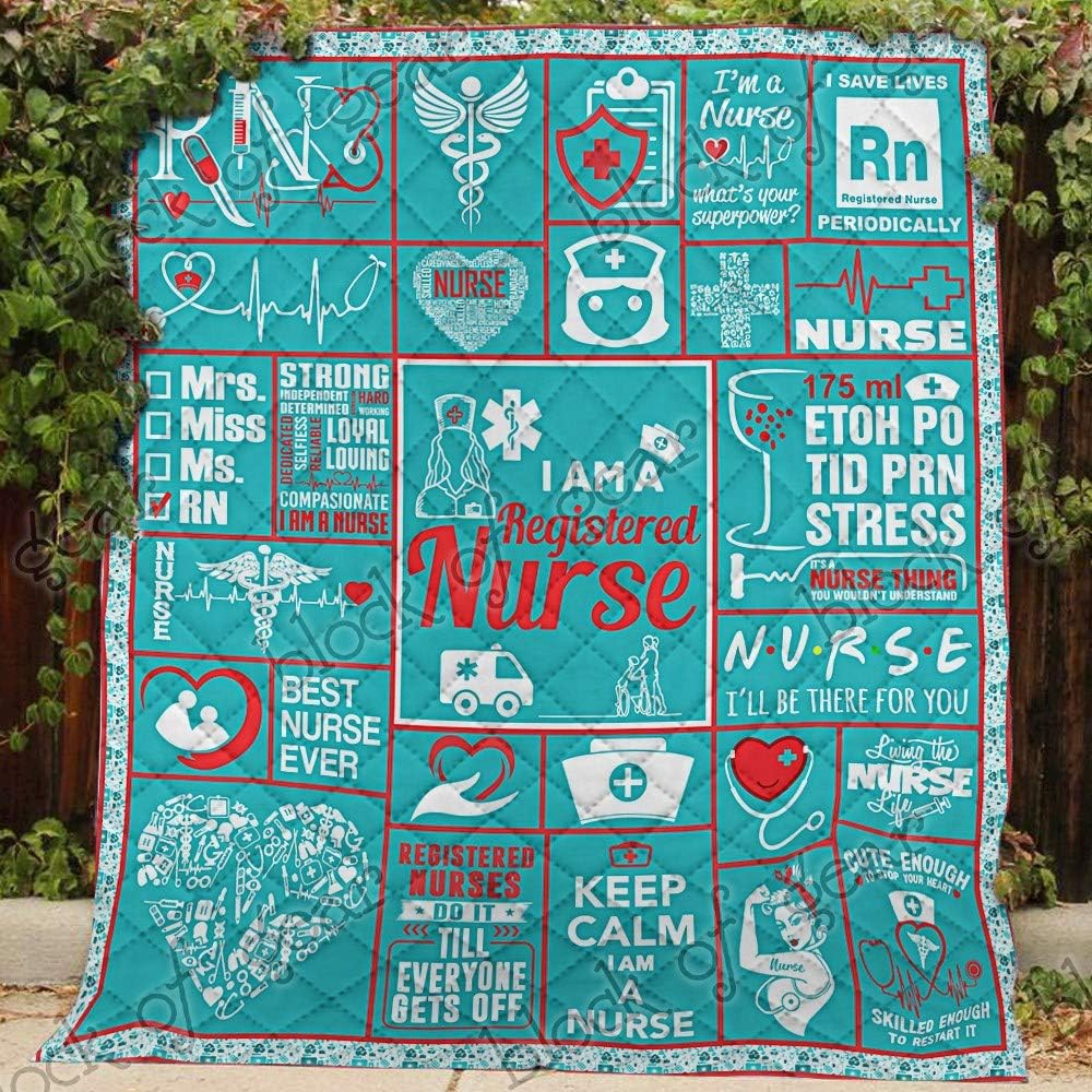 Amazon.com: Registered Nurse Quilt NH104, Queen All-Season Quilts ...