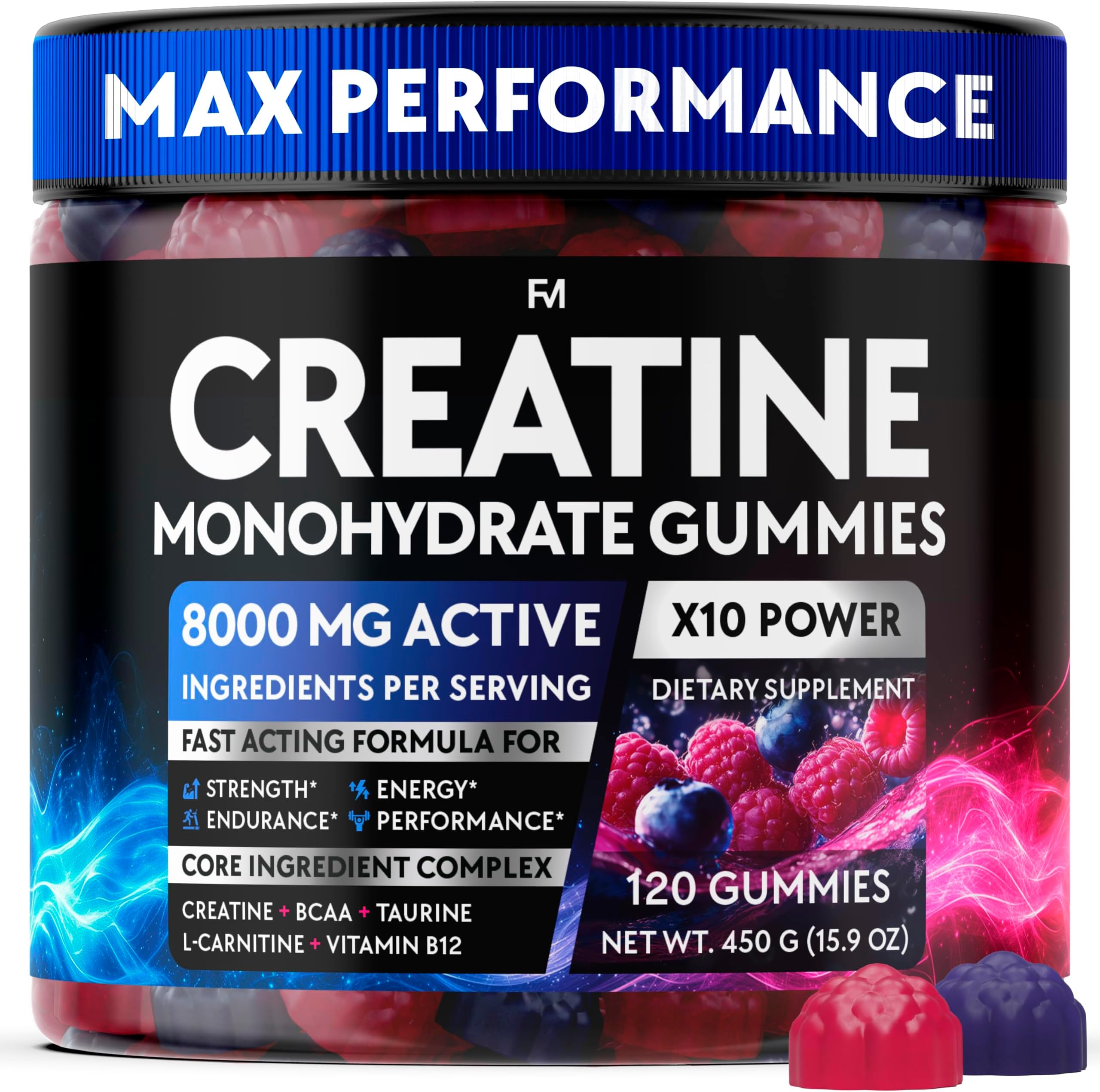 Amazon.com: Creatine Monohydrate Gummies 5600mg for Men & Women, 120 CT ...