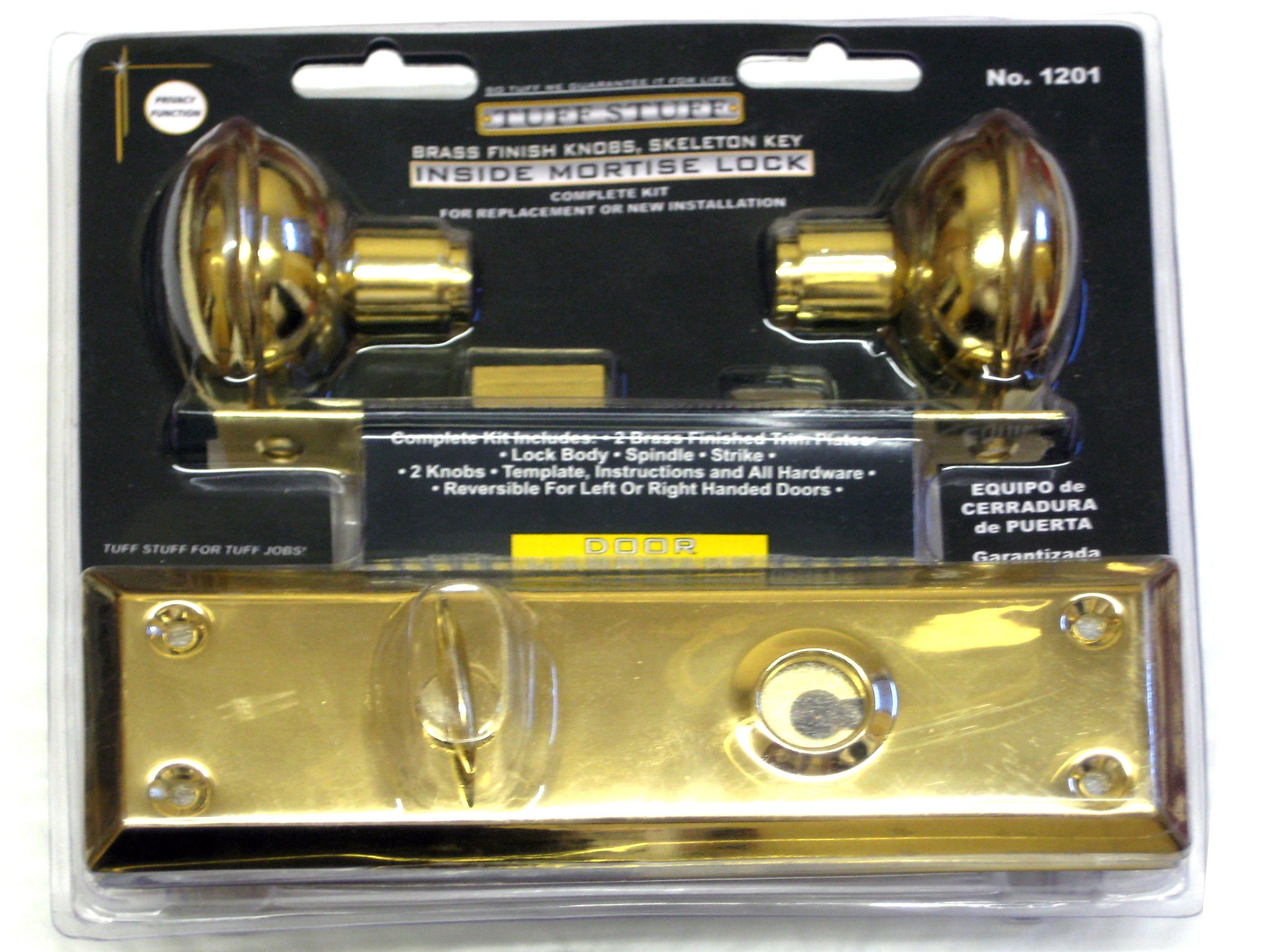 Brass Finish Inside Mortise Lock with Skeleton Key - Door Hardware ...