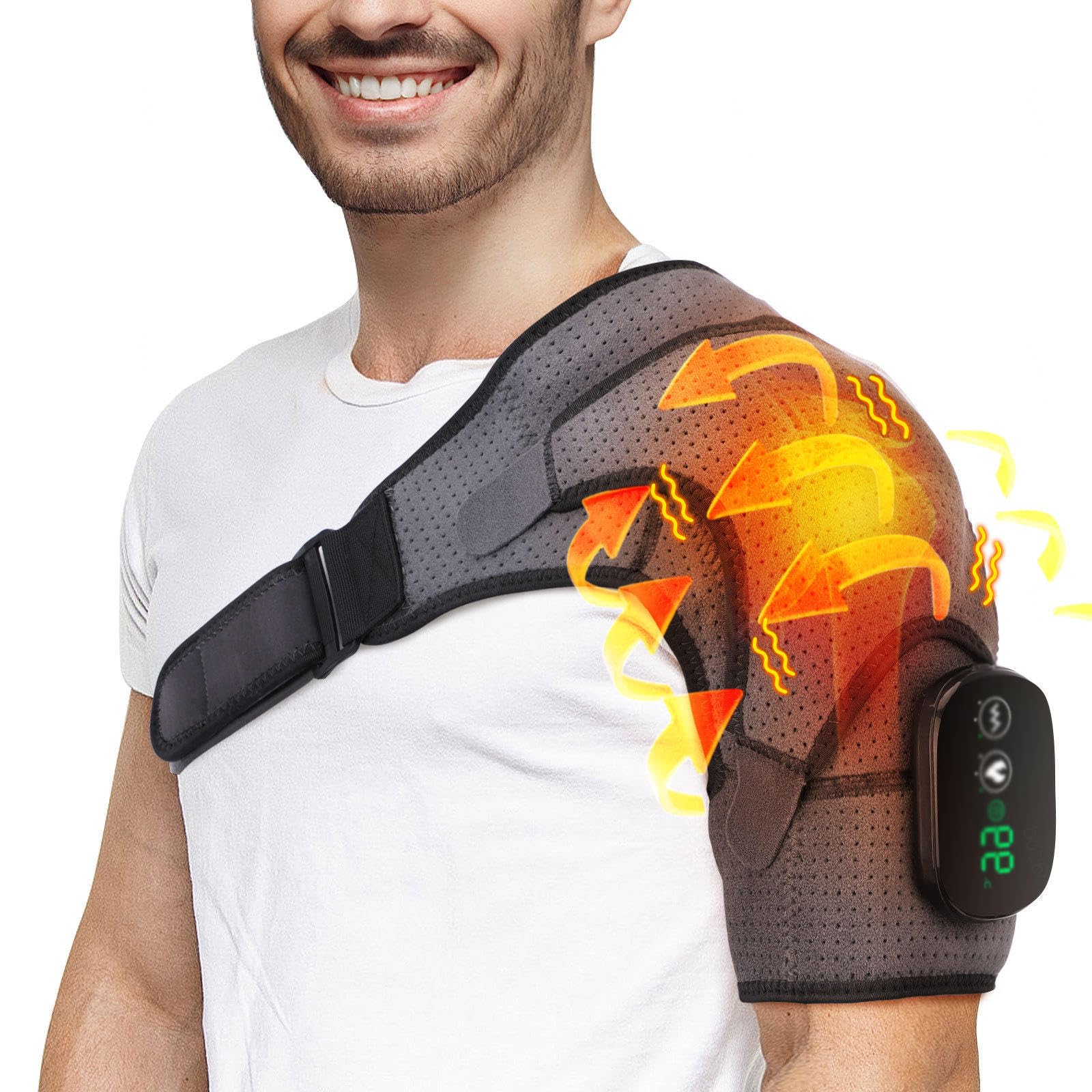 Amazon.com: LoKori Heated Shoulder wrap|Shoulder Heat Pads for Pain ...