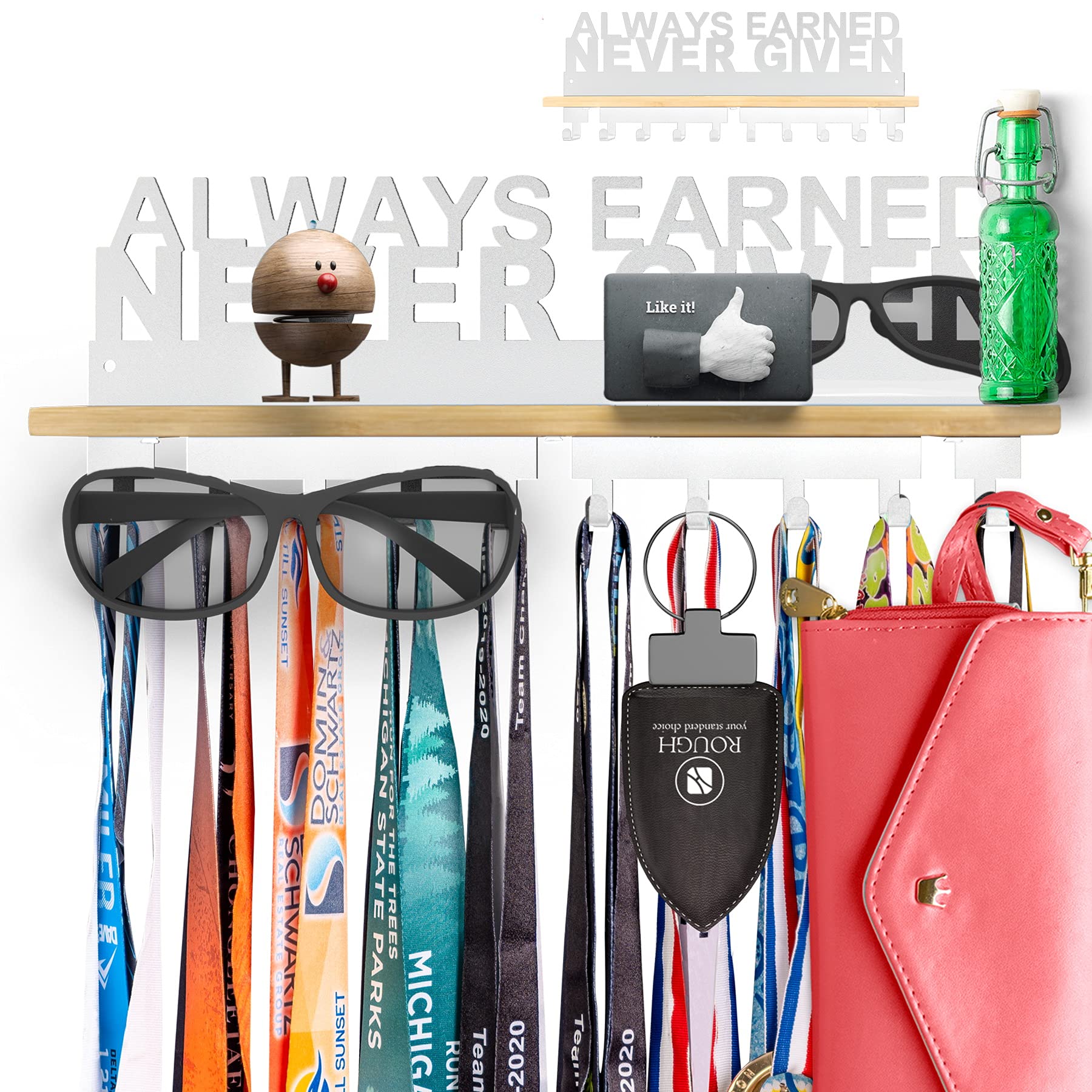 iBobbish Trophy Medal Holder Display Hanger Rack Frame Shelf,Medal ...