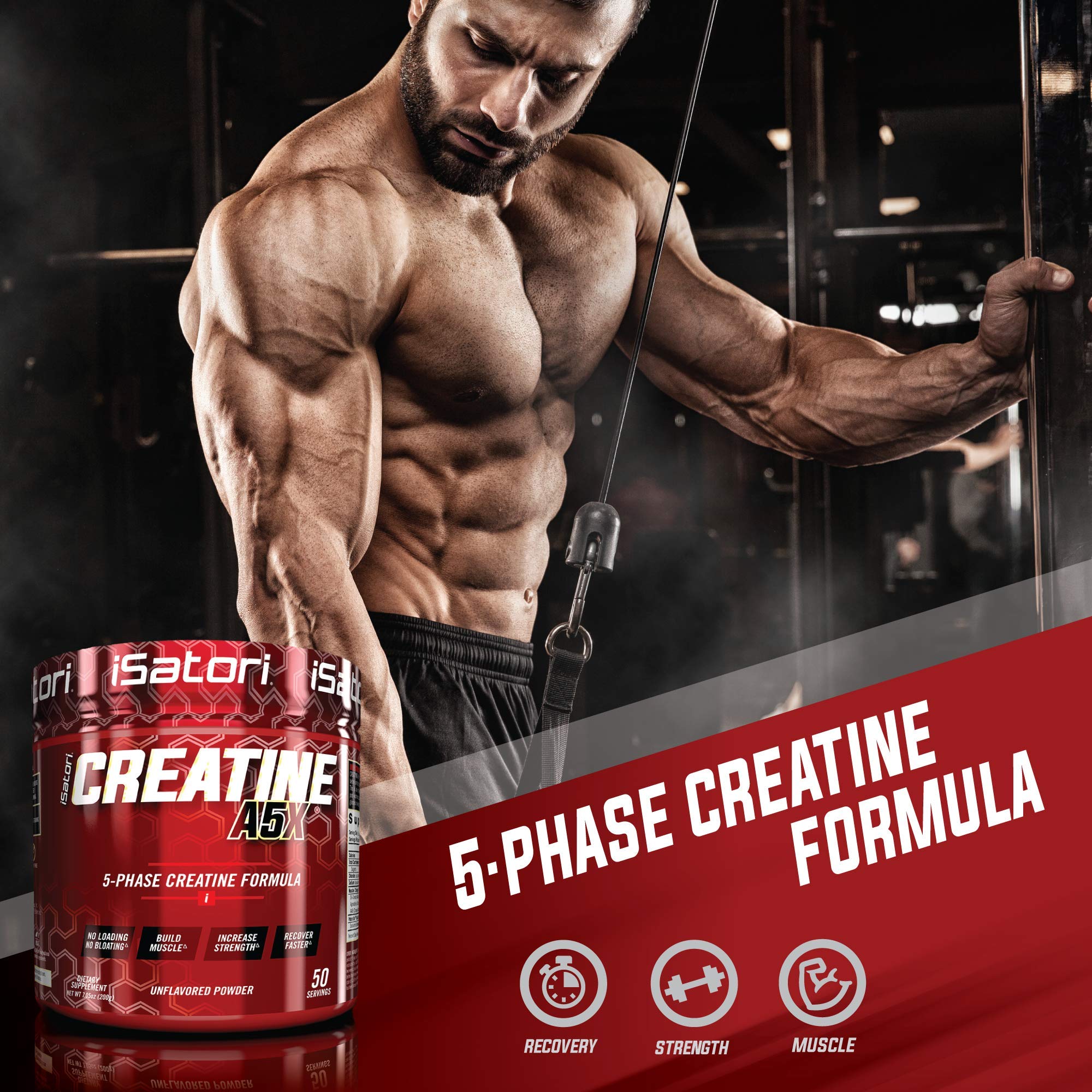 iSatori Creatine A5X polvo avanzado de monohidrato de...B01B8NMTKQ ...
