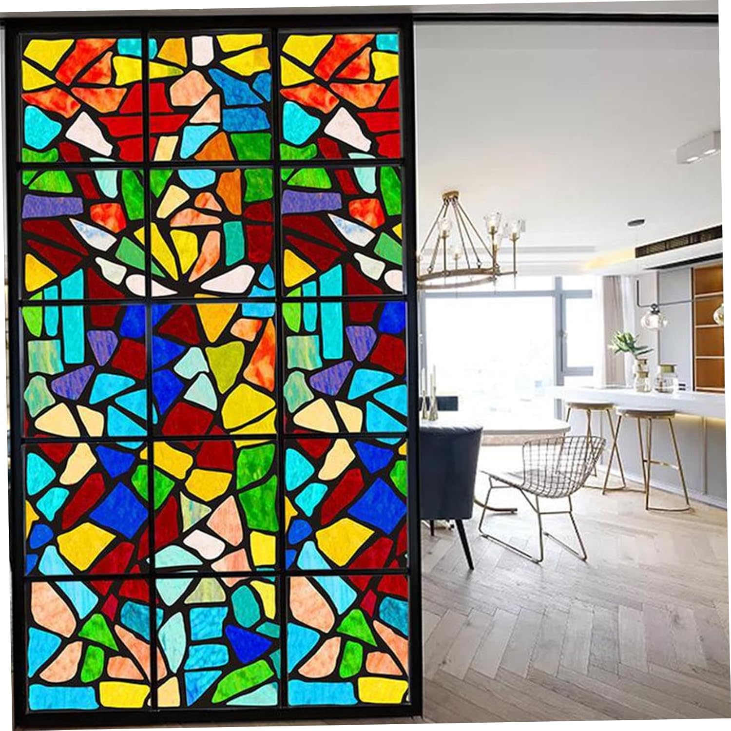 Window Privacy Film, Reusable PVC Decorative Privacy Window Film ...