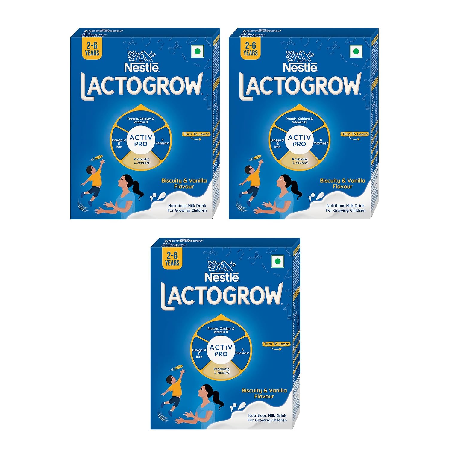 Buy Nestle LACTOGROW Nutritious Milk Drink Powder | Biscuity Vanilla ...