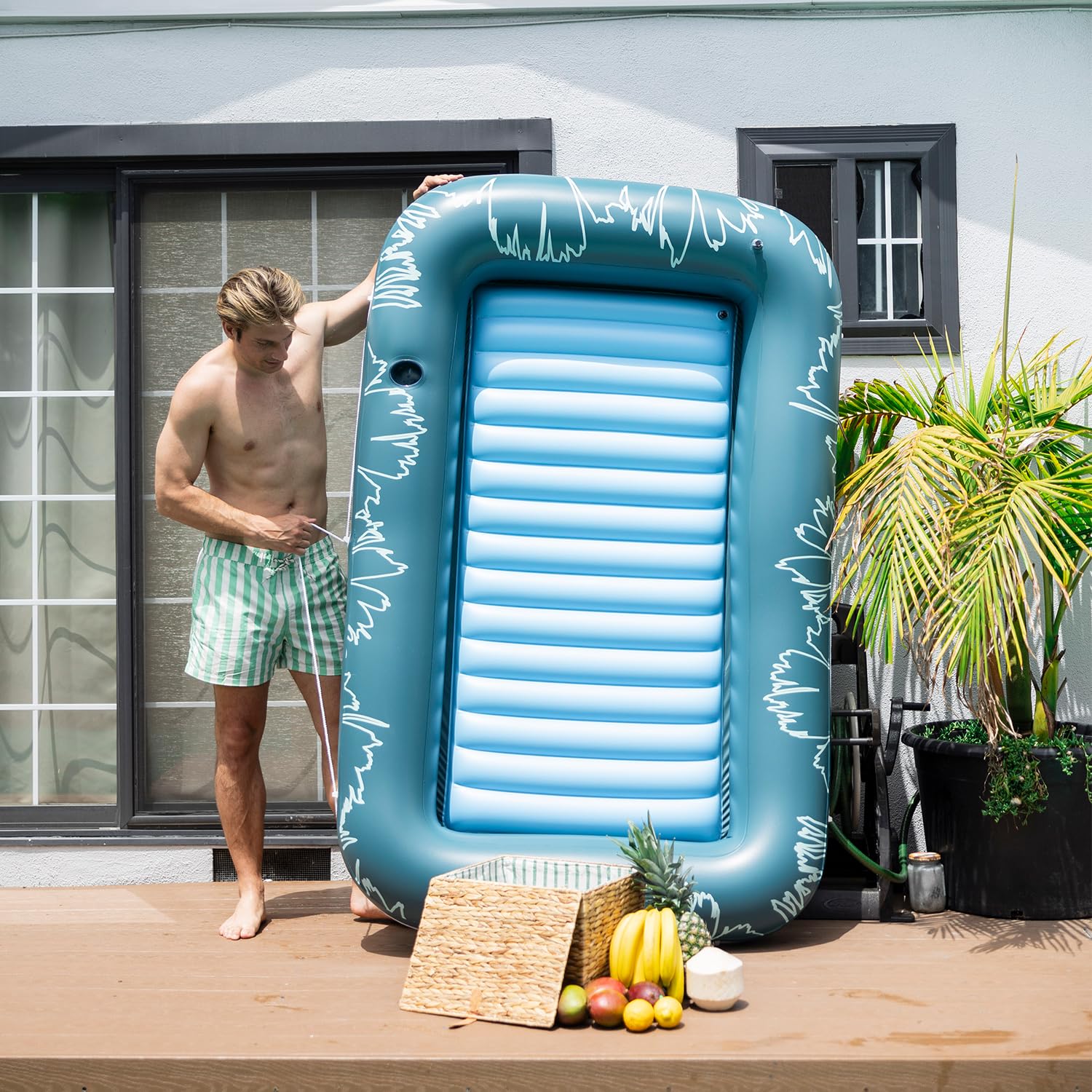 Snapklik.com : Sunrio Inflatable Tanning Pool Lounger Float For Adults ...