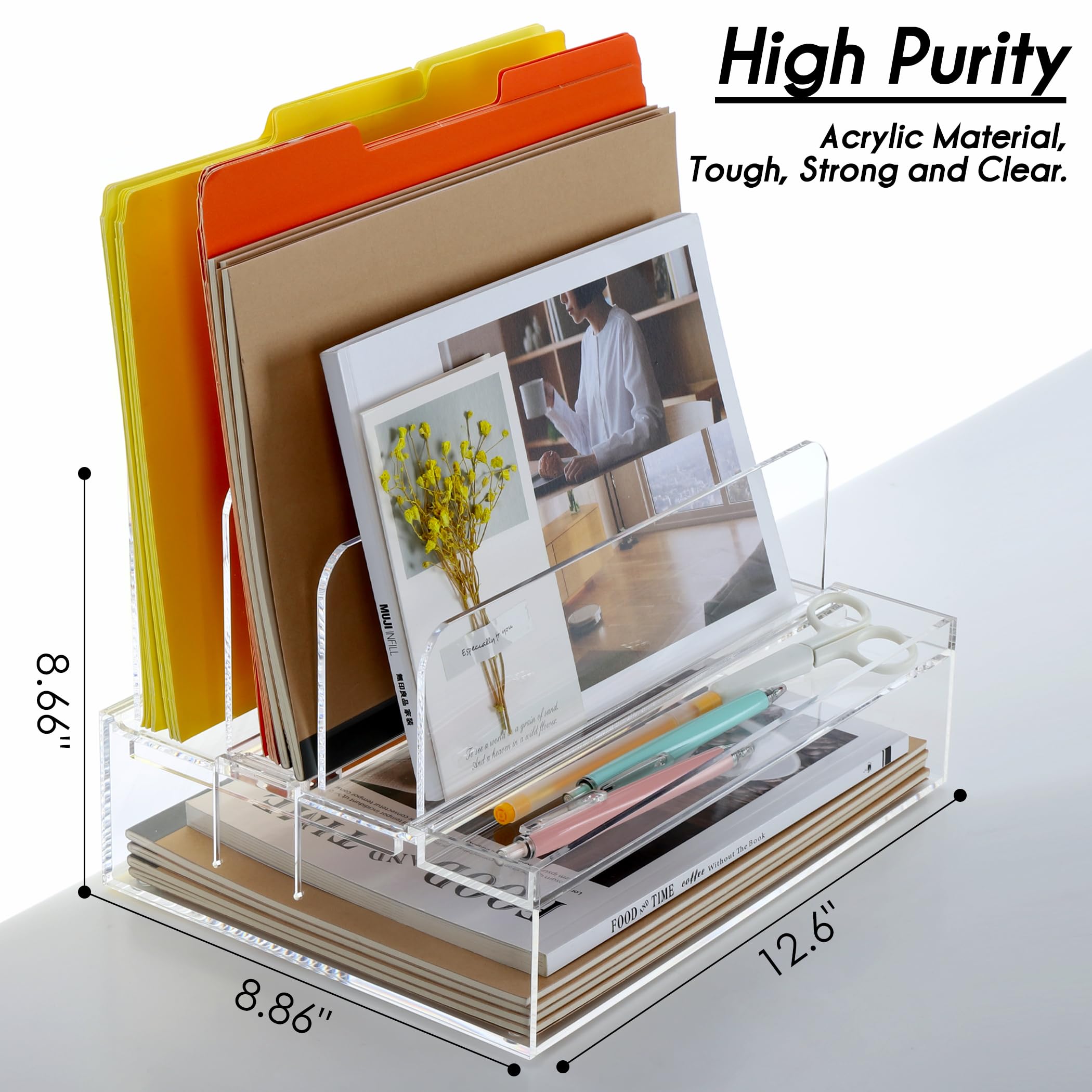 Snapklik.com : Acrylic Desk Organizers And Accessories, 3 Upright ...