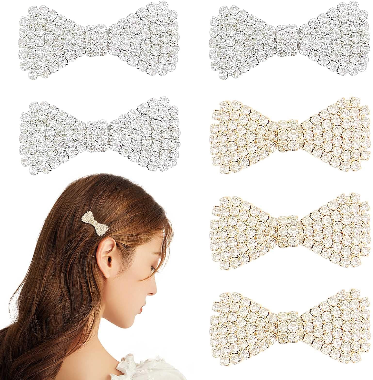 Amazon.com : 10 PACK Fancy Rhinestone Hair Clips, Sparkly Aesthetic ...