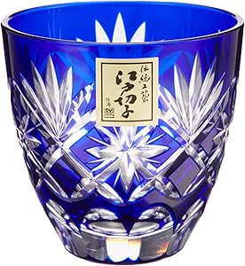 Amazon.com: Tajima Glass TG98-203-1B Edo Kiriko Hoshiko, Gui Cup, 2.5 fl oz (75 ml), Lapis ...