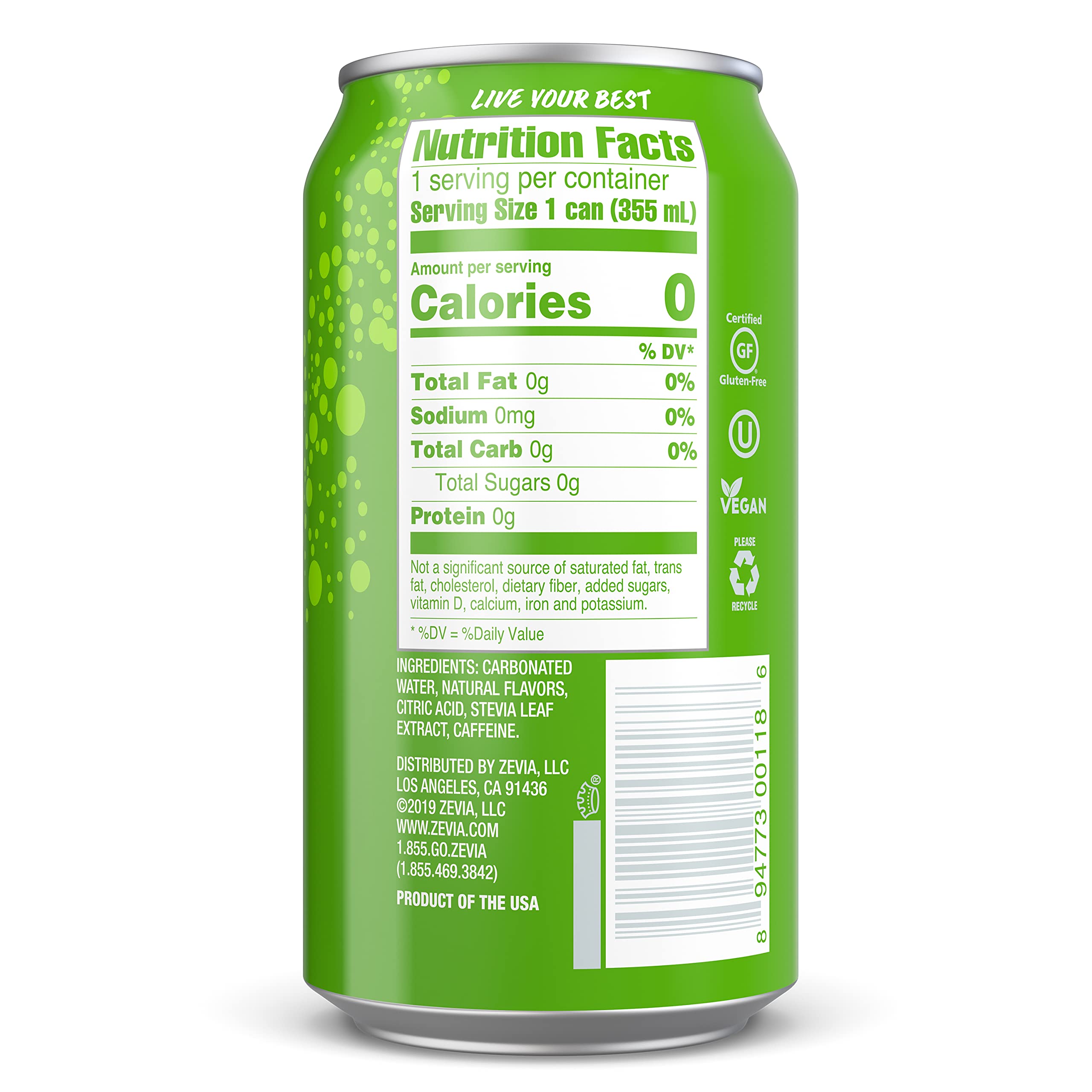 Diet Sprite Nutrition Facts