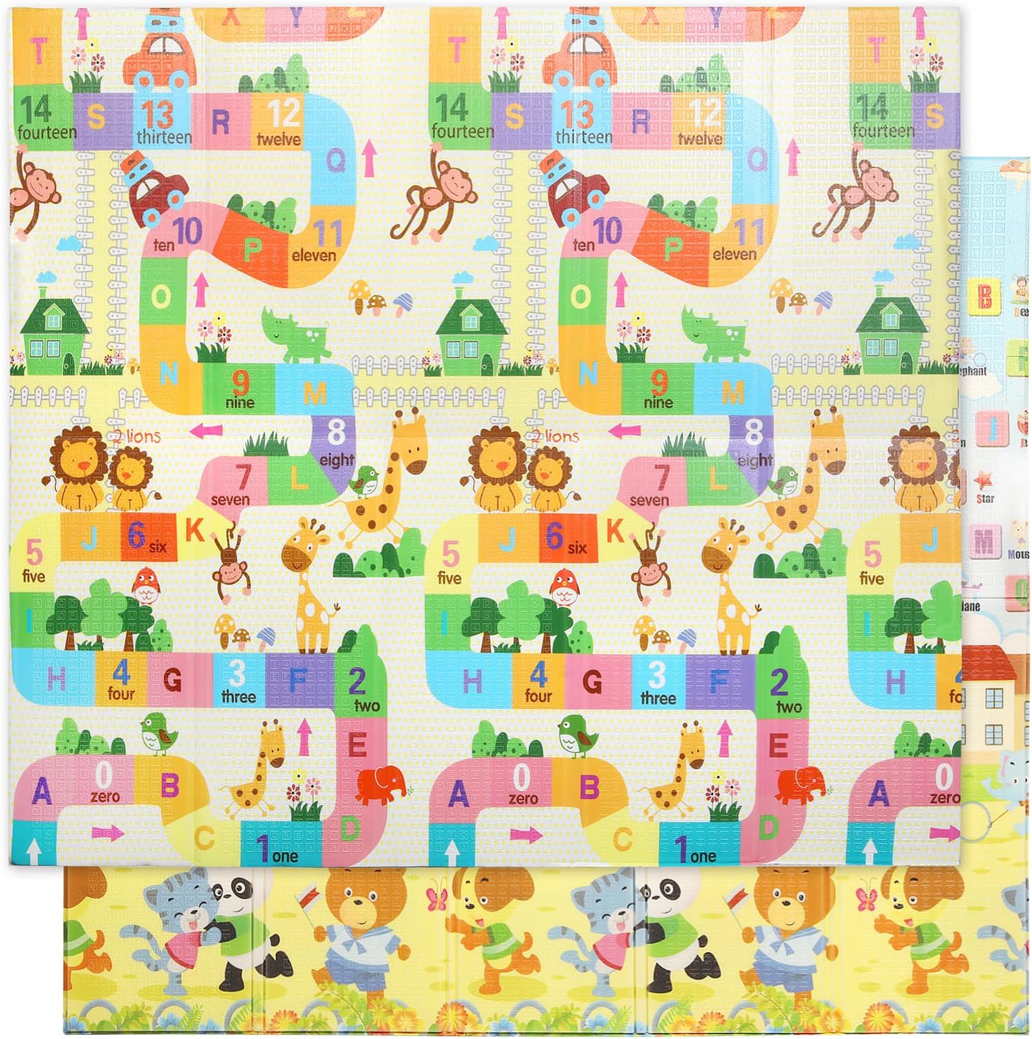 Baby Play Mat, 200 * 180cm Large Thick Playmat, Folding Portable ...