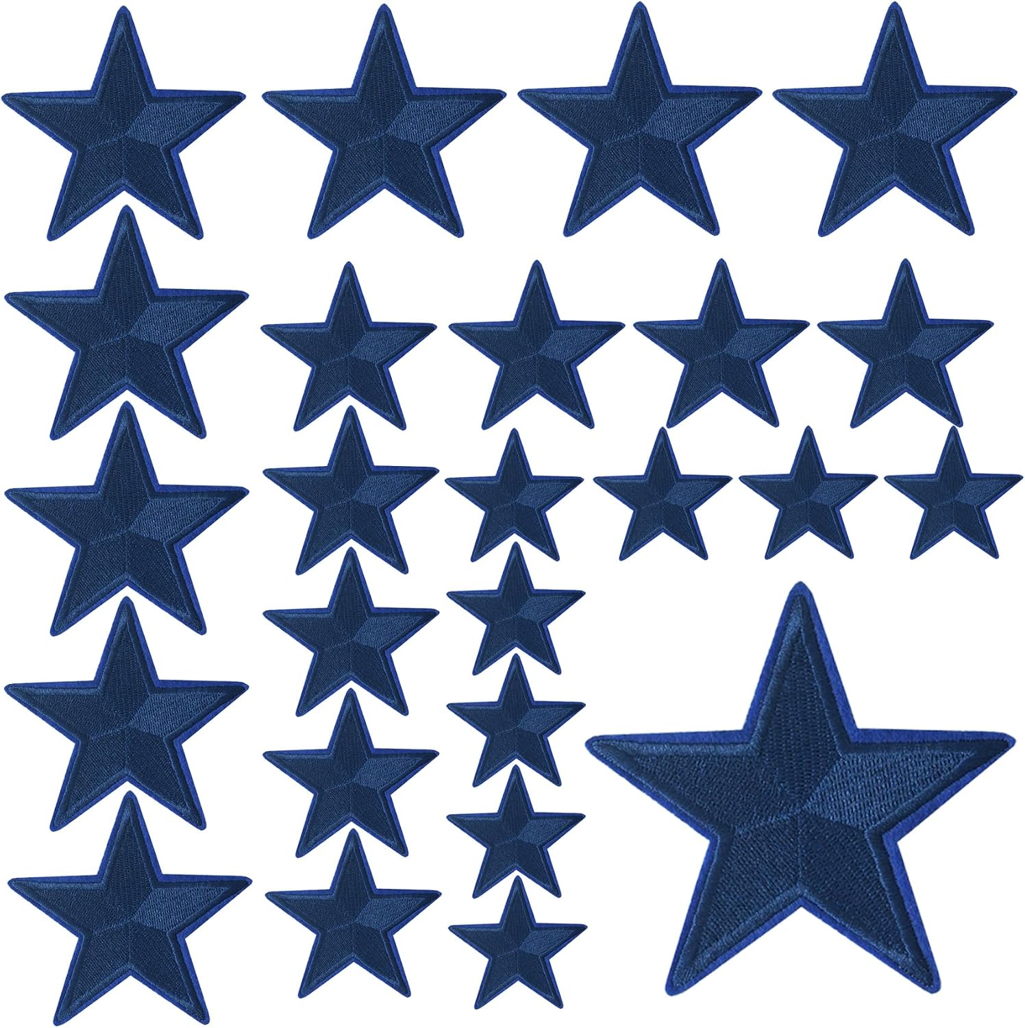 Amazon.com: TACVEL 24 Pieces Star Iron on Patch, Embroidered Sew On ...