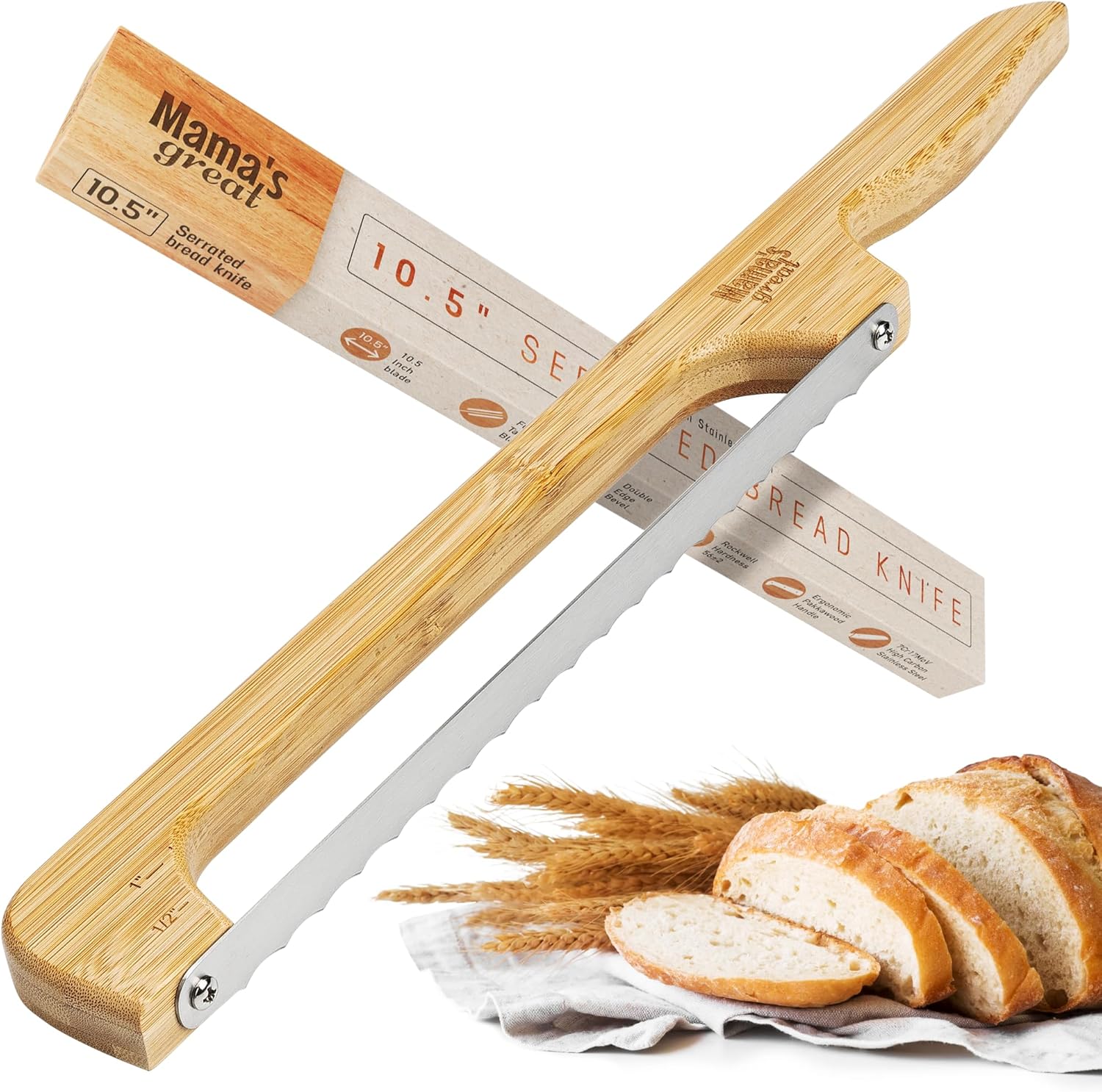 Amazon.com: mama´s great Improved Bread Bow Knife for Right or Left ...