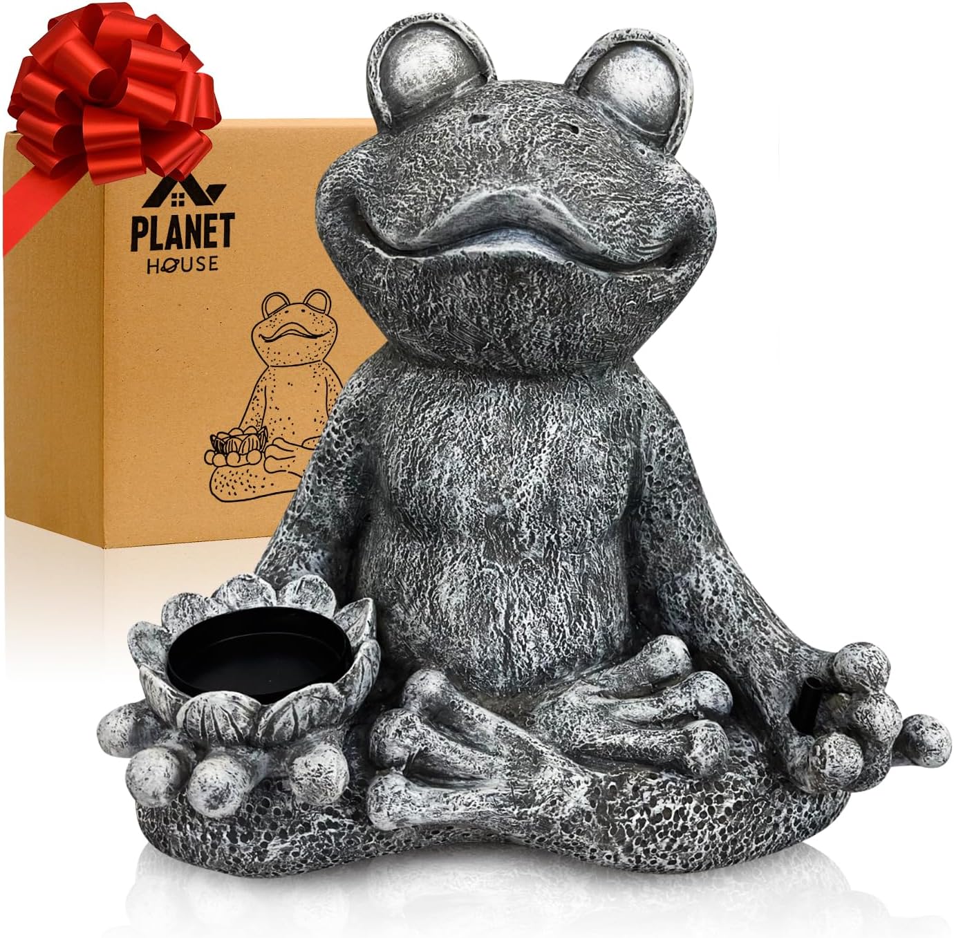 Amazon.com : Northlight 12" Yoga Frog in Prayer Position Outdoor Garden ...
