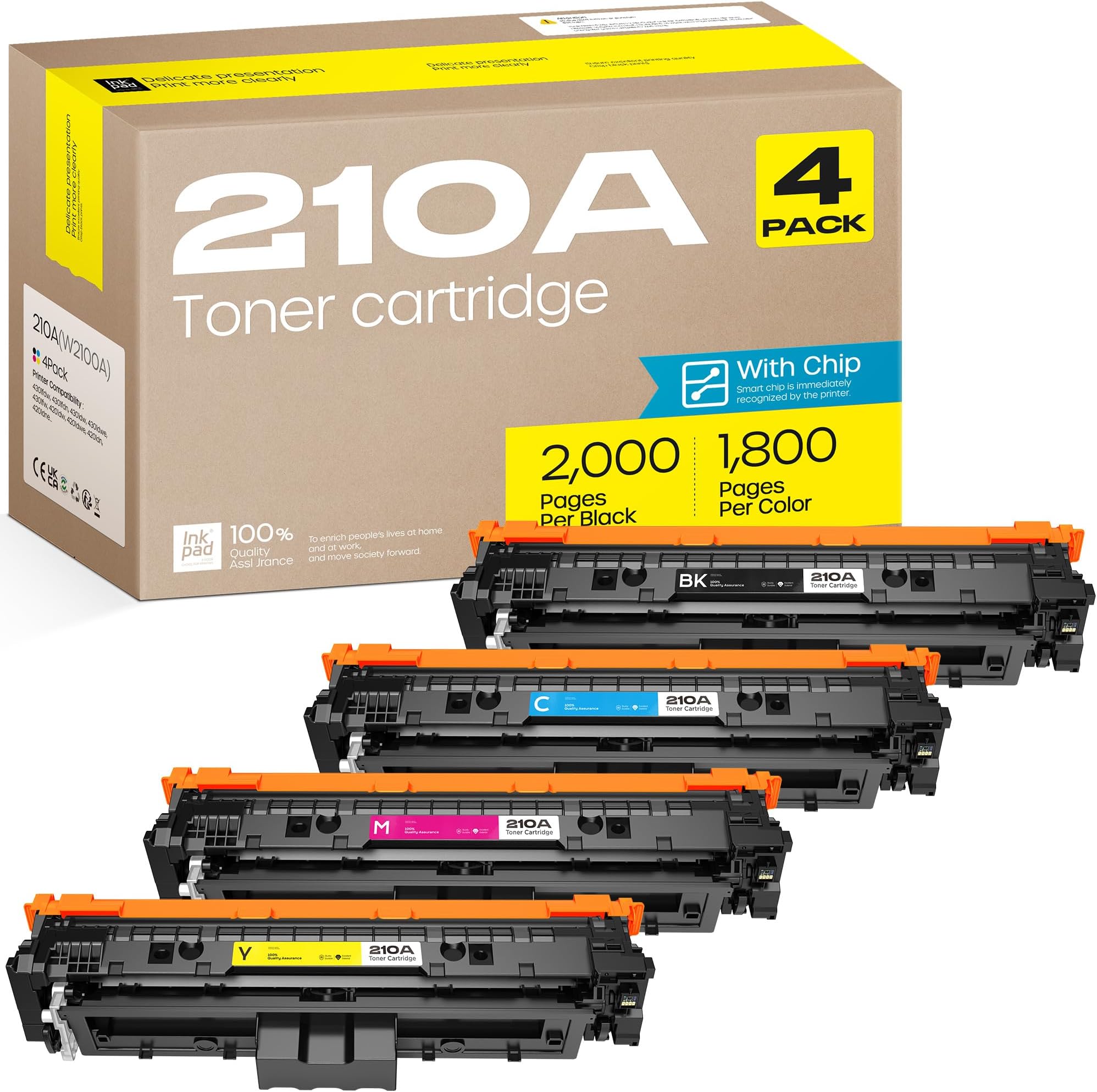 Amazon.com: 210X Toner Cartridges for Color Laser Jet Pro MFP 4301fdw ...