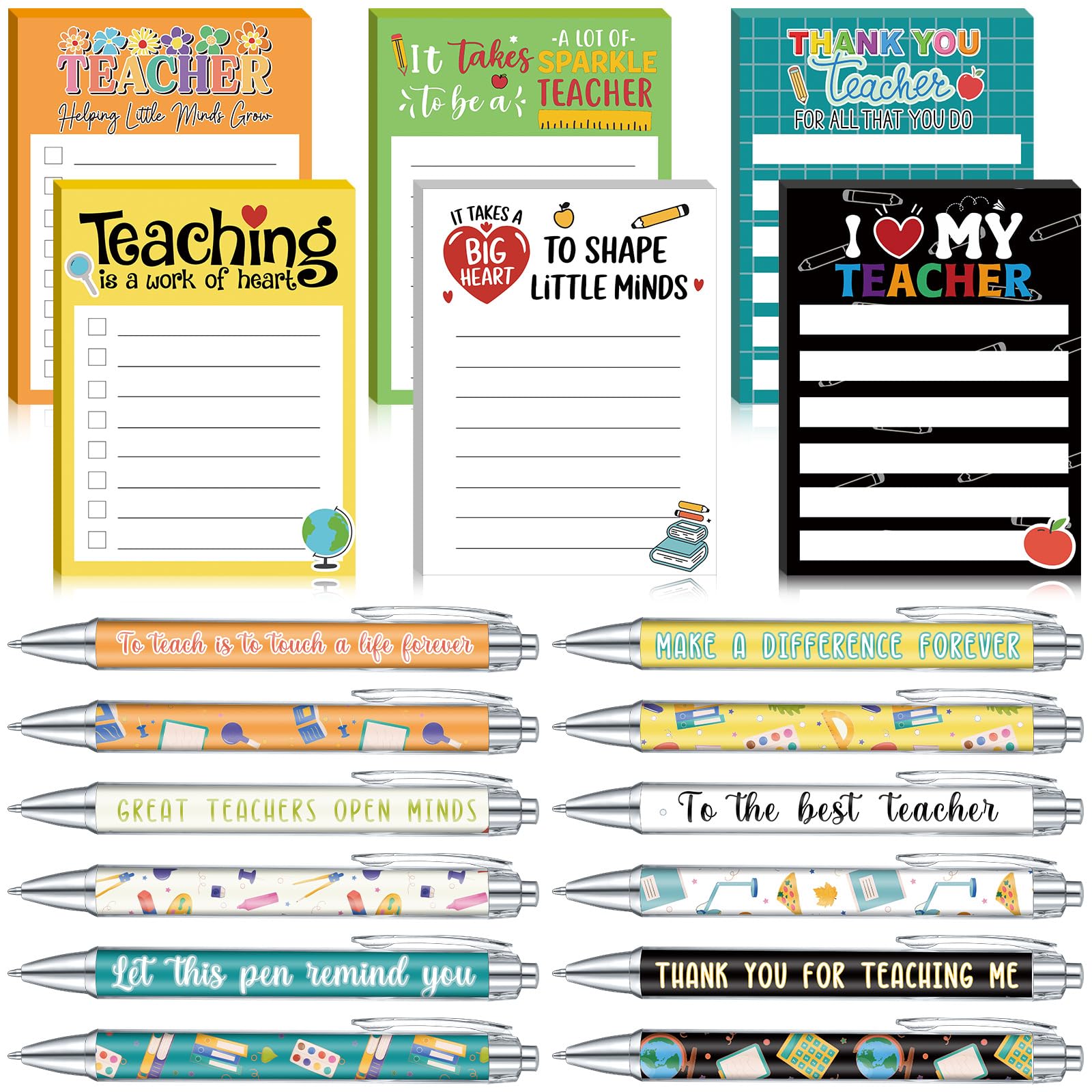 Snapklik.com : 6 Set Teacher Appreciation Gifts 6 Teacher Sticky Notes ...