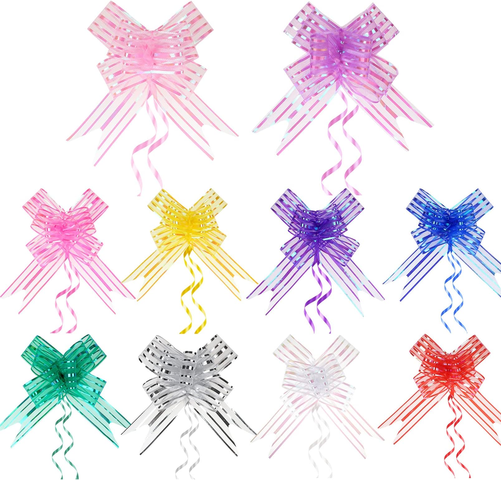 Amazon.com: Pull Bows for Gifts Wrapping Supplies Pull Ribbon Bows for ...