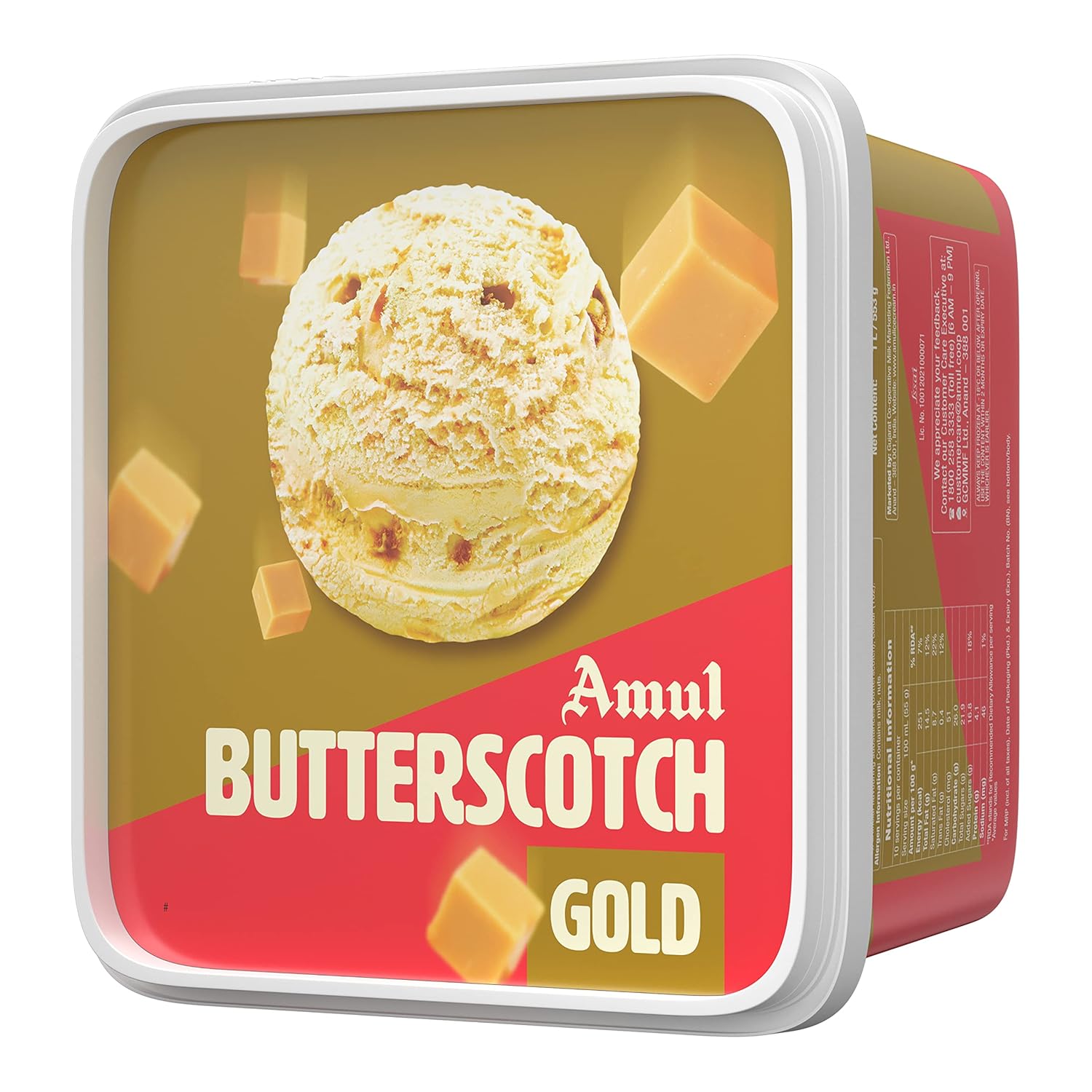 Amul Ice Cream Butterscotch Gold, 1 Litre : Amazon.in: Grocery ...