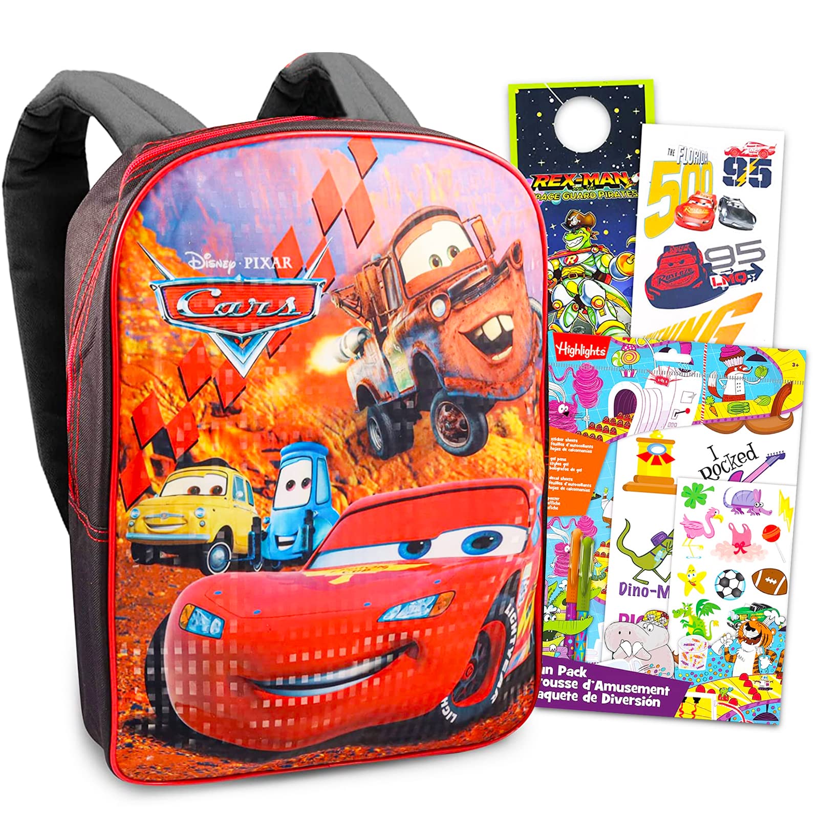 Buy Disney Cars Backpack School Set for Boys, Kids ~ Bundle with Deluxe ...