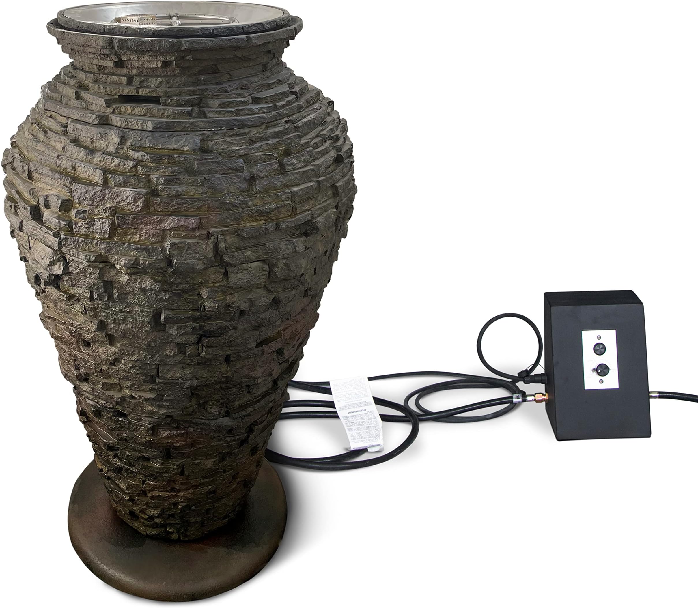 Amazon.com : Aquascape Fire and Water Stacked Slate Urn Fountain ...