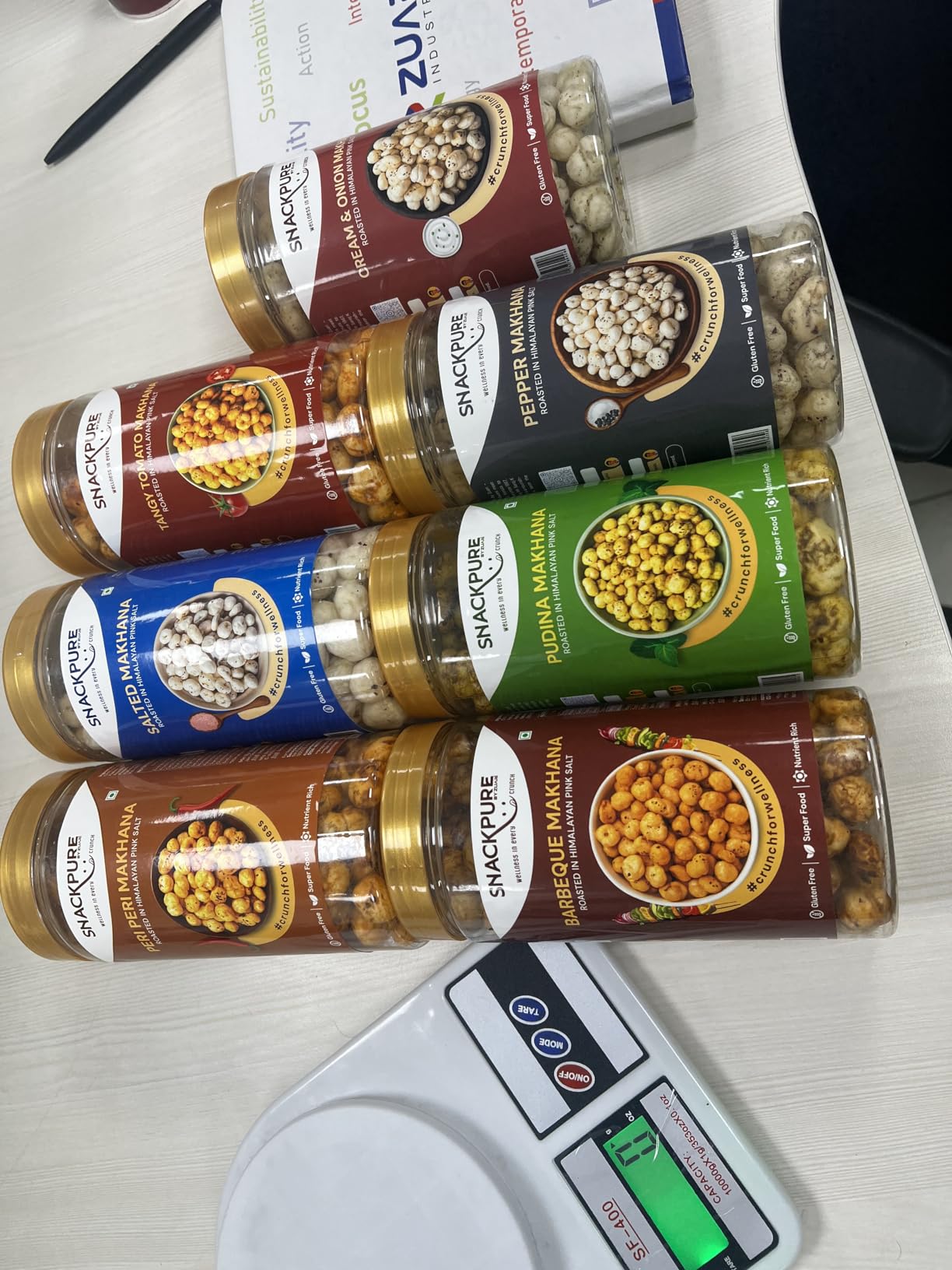 SNACKPURE BY ZUARI wellness in every crunch Roasted Flavoured Pudina ...