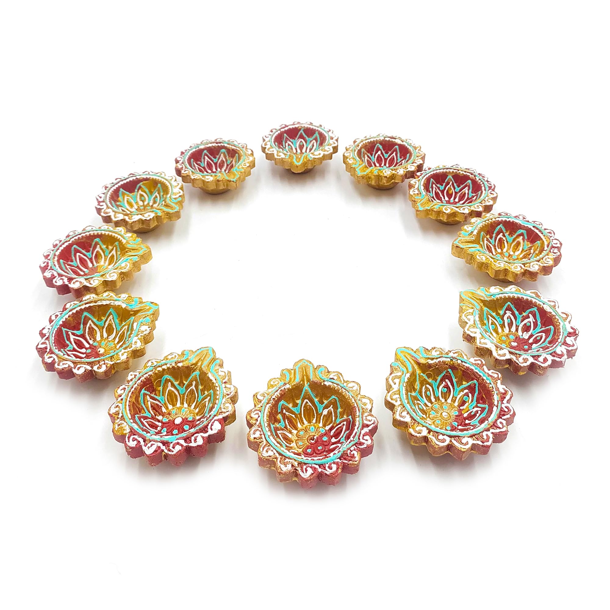 Amazon.com: HATHKAAM 12 Pcs Christmas Diyas for Decoration ...