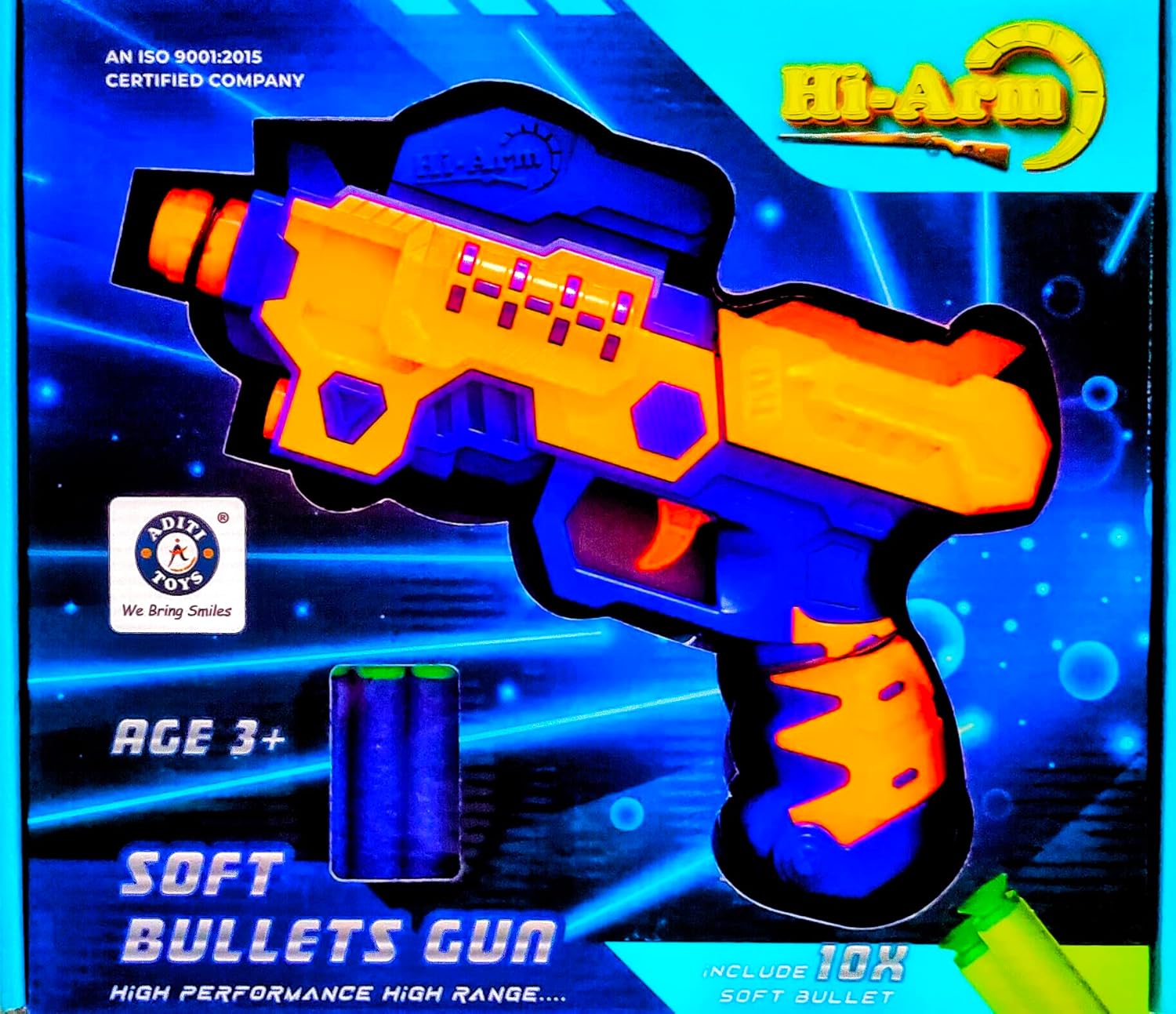 Hi-Arm Striker Gun by Elite Basket, with Soft 10 Bullets : Amazon.in ...