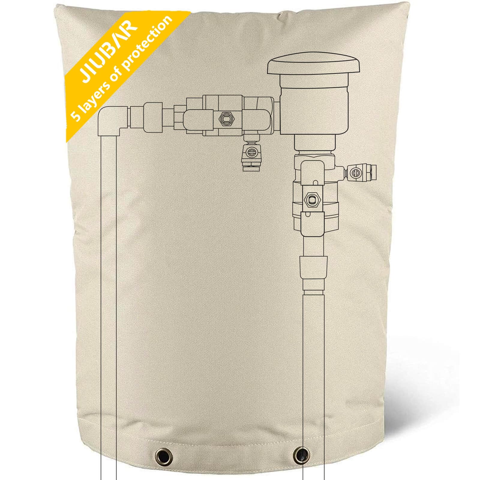 Backflow Preventer Cover Insulated Pouch -JIUBRA 17" W x 21" H Outdoor ...