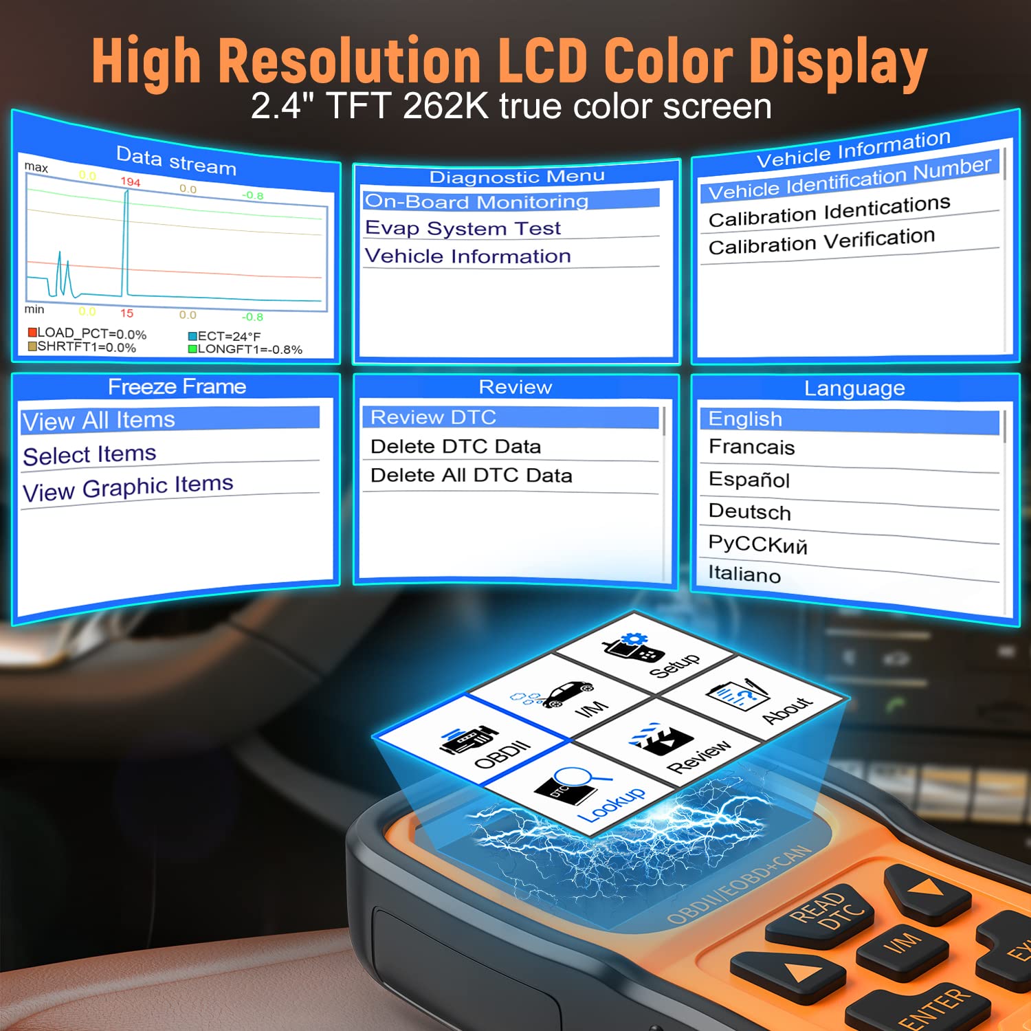 Snapklik.com : OBD2 Scanner Enhanced OM126P Vehicle Code Reader Auto ...