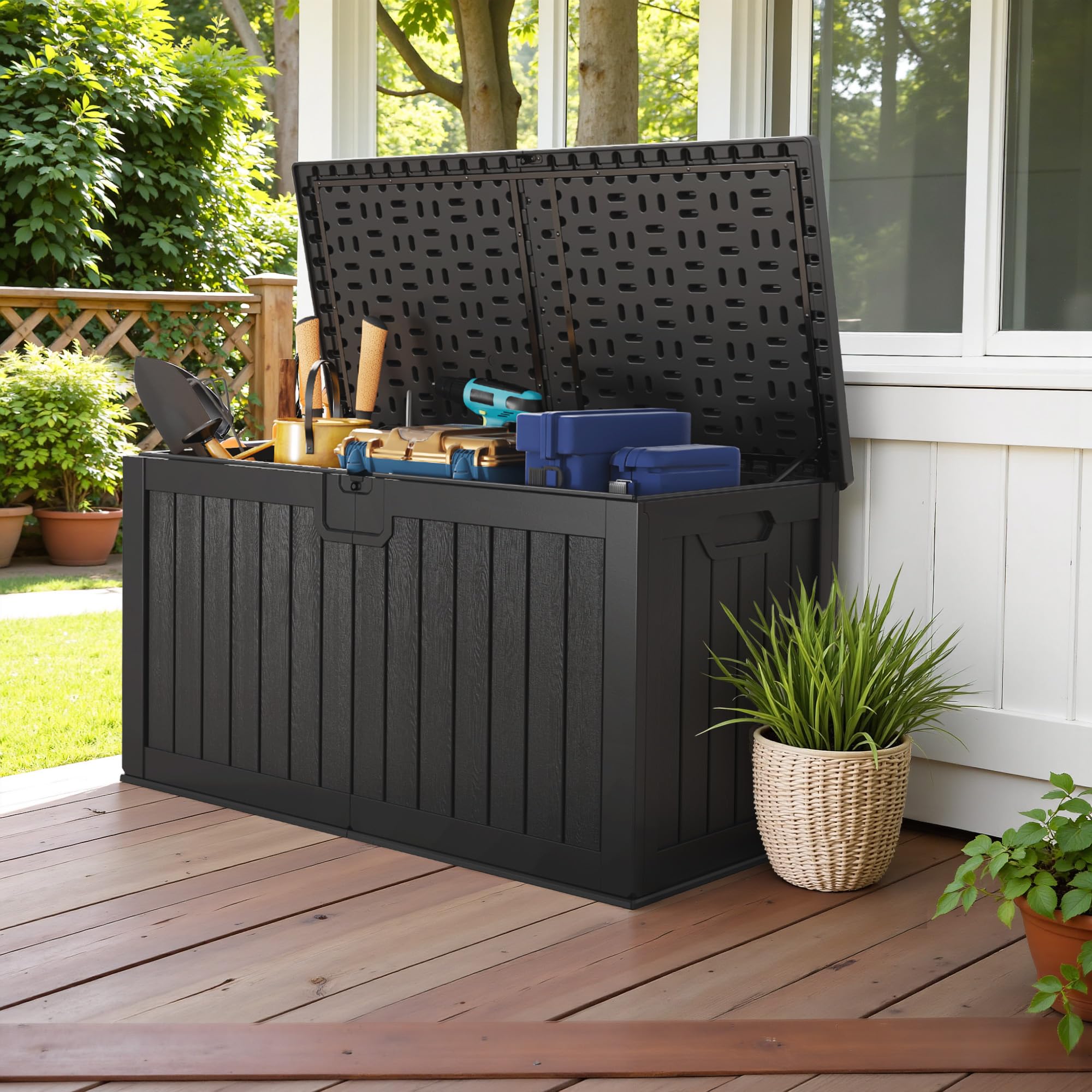 Snapklik.com : Devoko 240 Gallon Double-Wall Deck Box