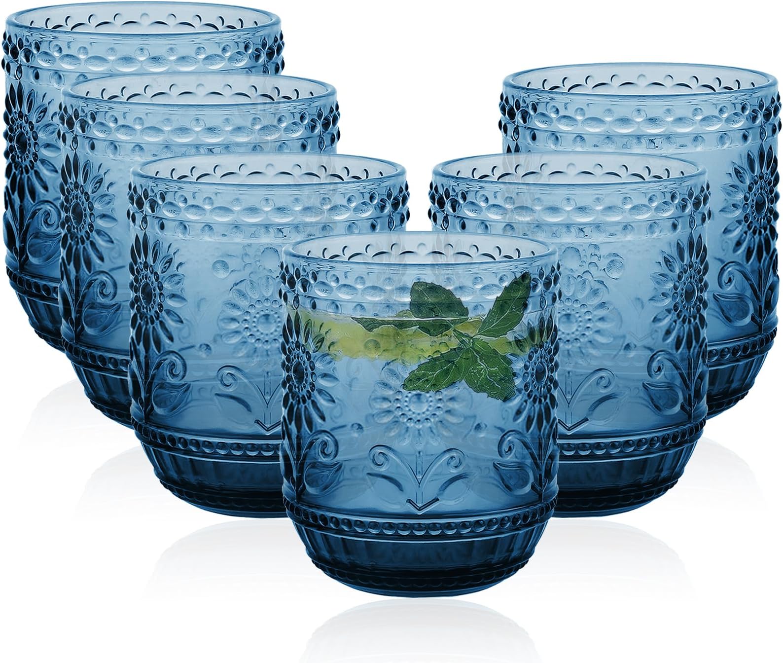 Bormioli Rocco 387595GRS021522 090789 Romantic Pack of 4, Glass, Light ...