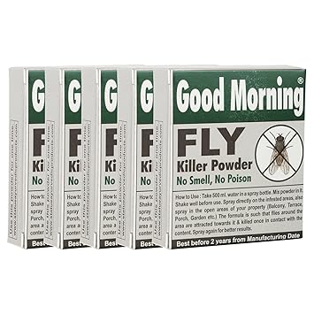Good Morning Fly Killer Spray Powder (Pack of 5, 150 Grams) : Amazon.in ...