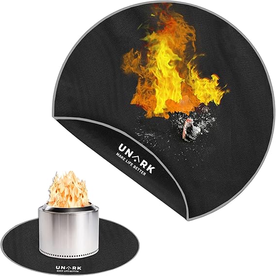 Amazon.com : UNARK 49" Fire Pit Mat for Solo Stove, Fireproof Mat for ...