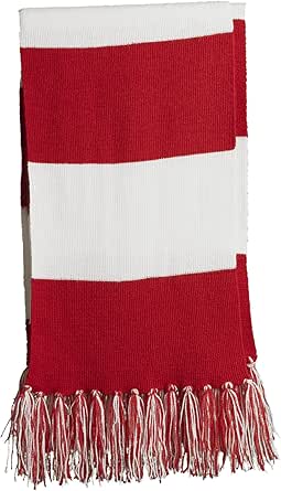 Amazon.com: Sport Tek Spectator Scarf STA02 - True Red/White STA02 OS ...
