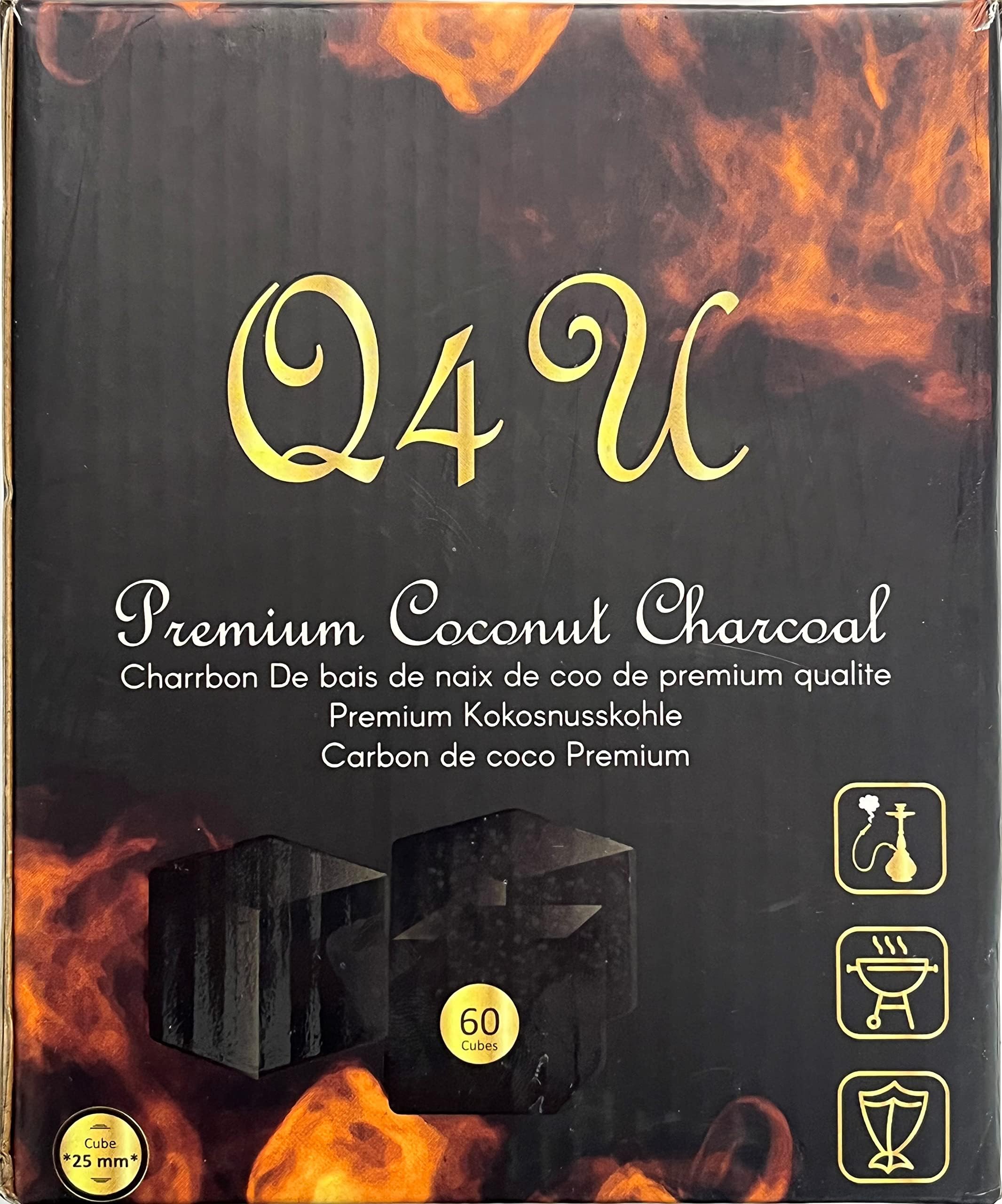 Coconut Charcoal Coal Premium Coconut Charcoal Coal 60 cubes (25mm ...