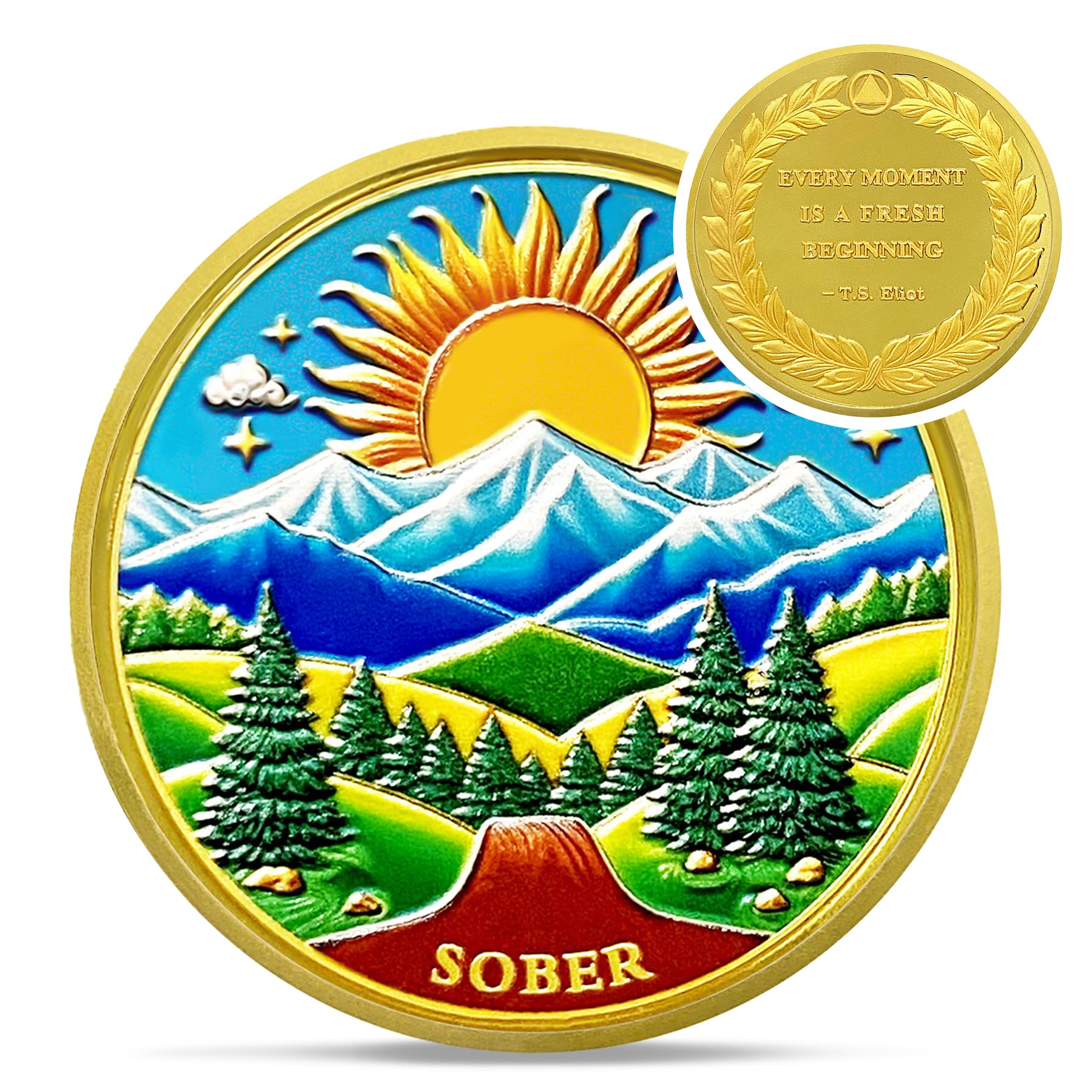 Amazon.com : Original Sunlight Sobriety Coin - Addiction Recovery ...