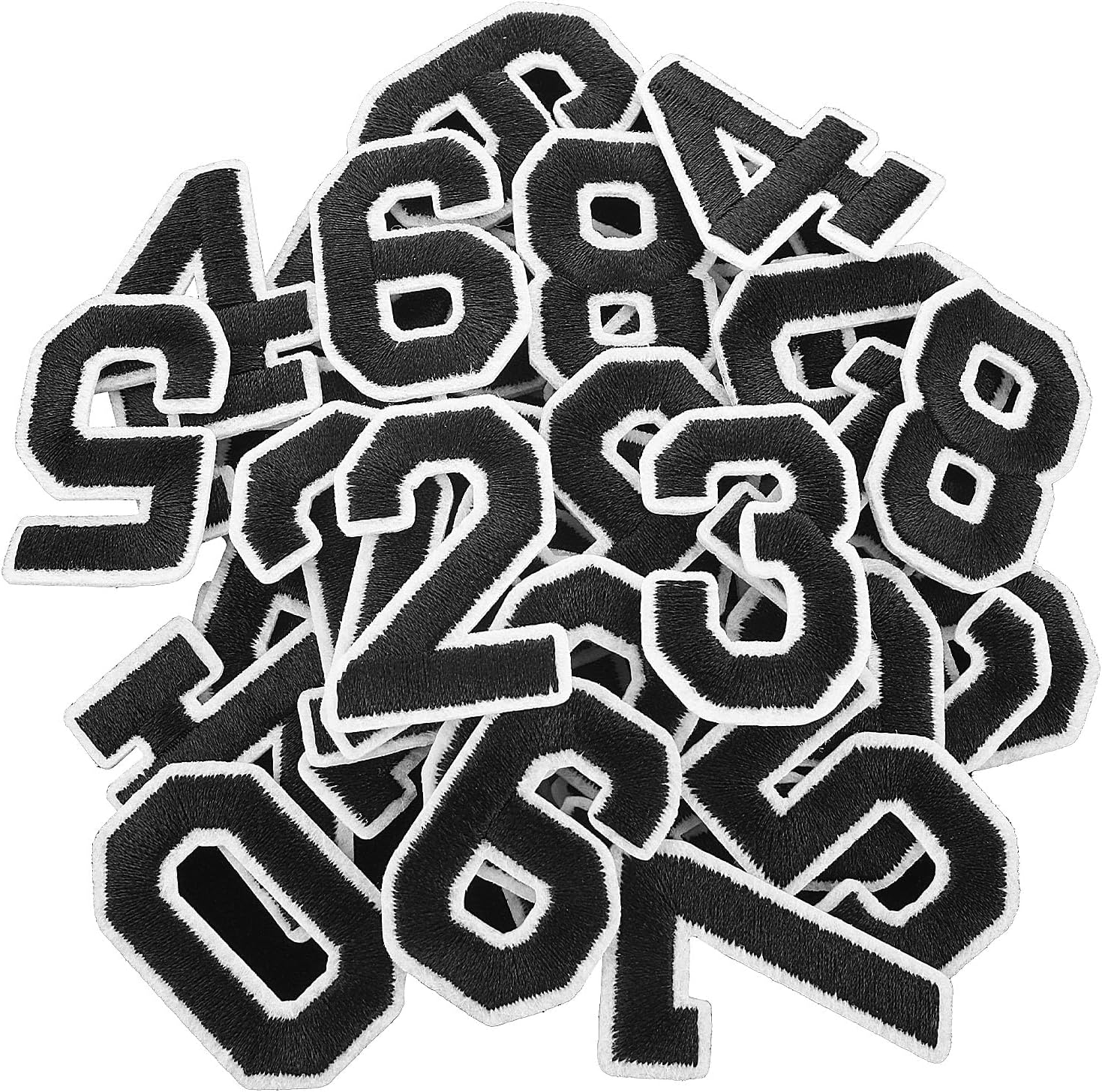 Amazon.com: 40PCS Iron on Numbers Patches 0-9 Embroidered Patches with ...