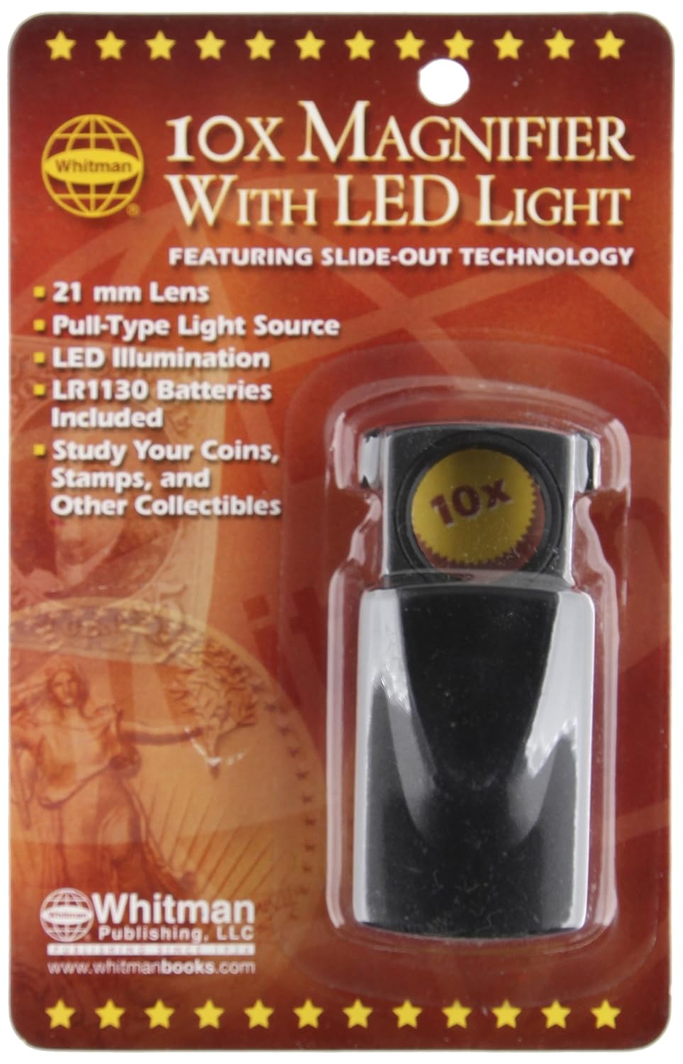 Whitman 10x Retractable Magnifier with Light: Publishing, Whitman ...