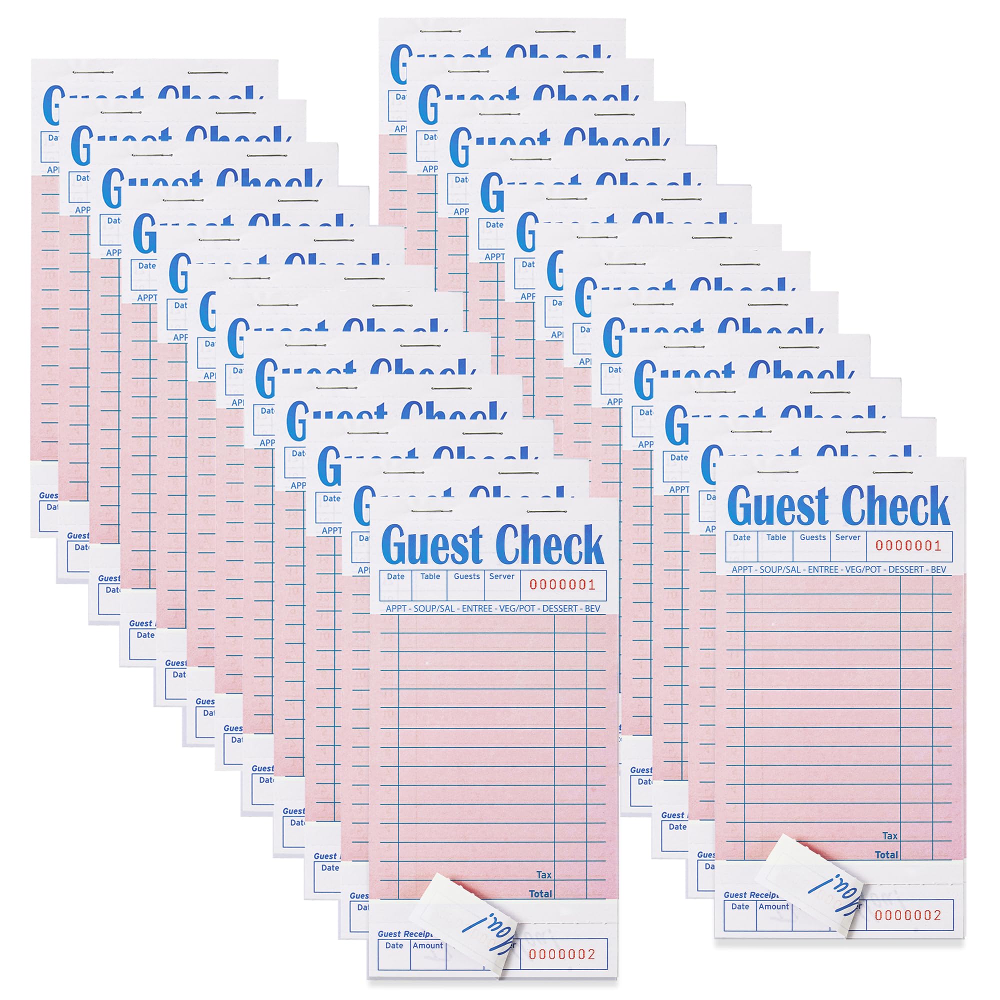 Amazon.com: ZPARIK 24 Pack Pink Guest Checks Books for Servers Server ...
