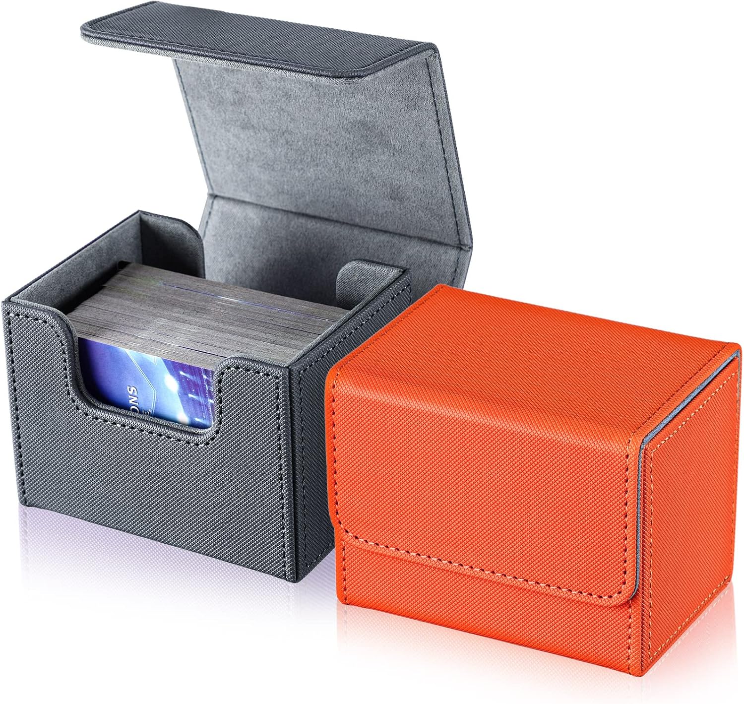 Amazon.com: Weewooday 2 Boxes Leather Deck Card Boxes Large Size Fit ...