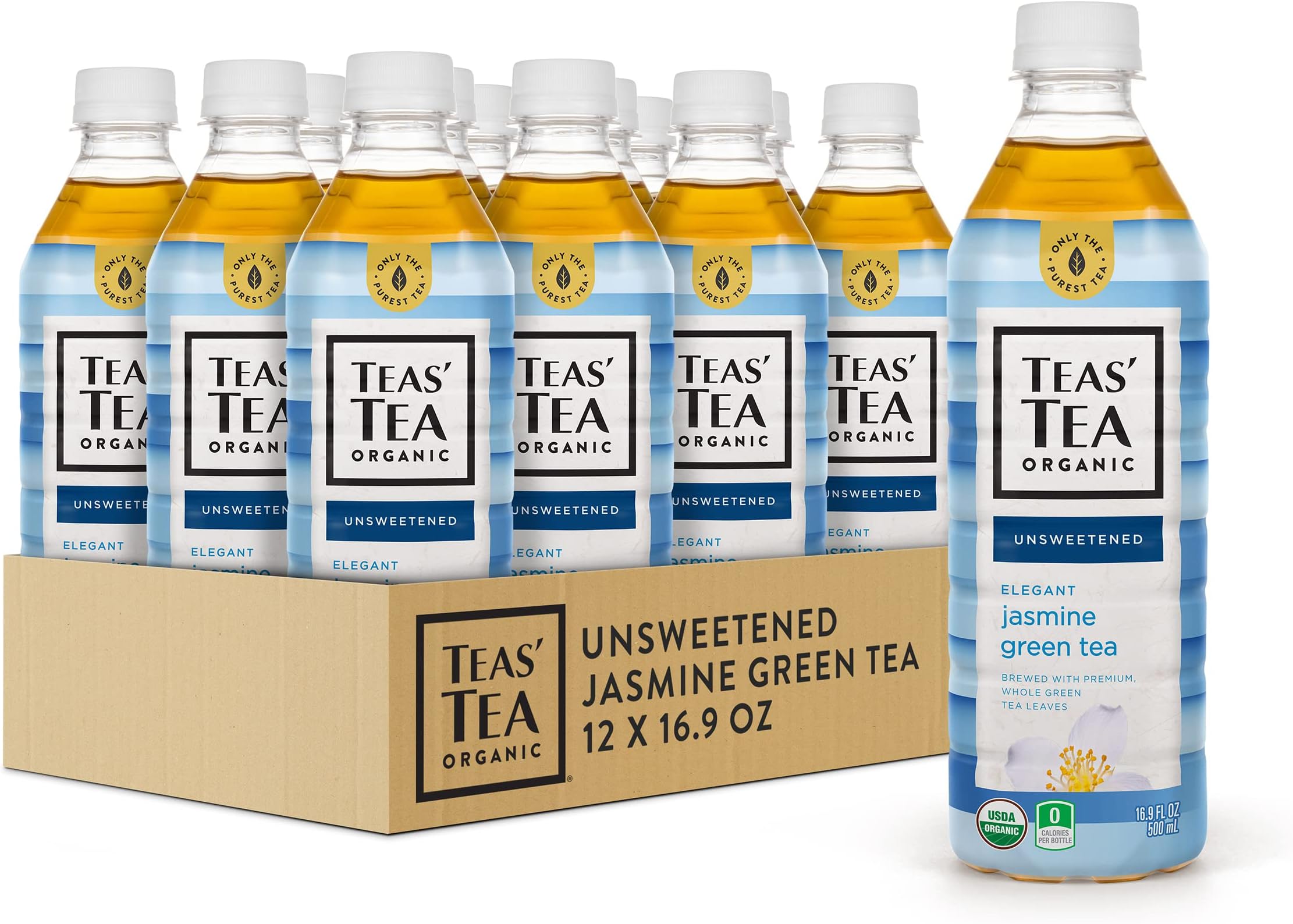 Amazon.com: Teas' Tea Unsweetened Jasmine Green Tea 16.9 Ounce (Pack of ...
