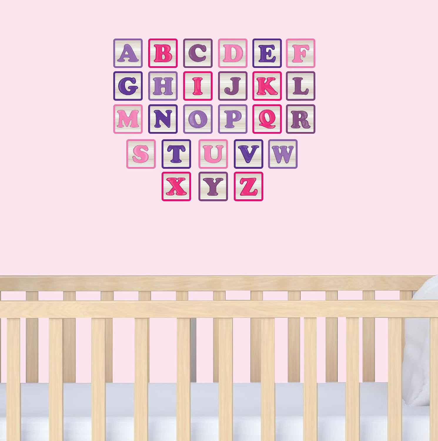 Amazon.com: Alphabet Decals, Alphabet Block Wall Décor for Nursery : Baby