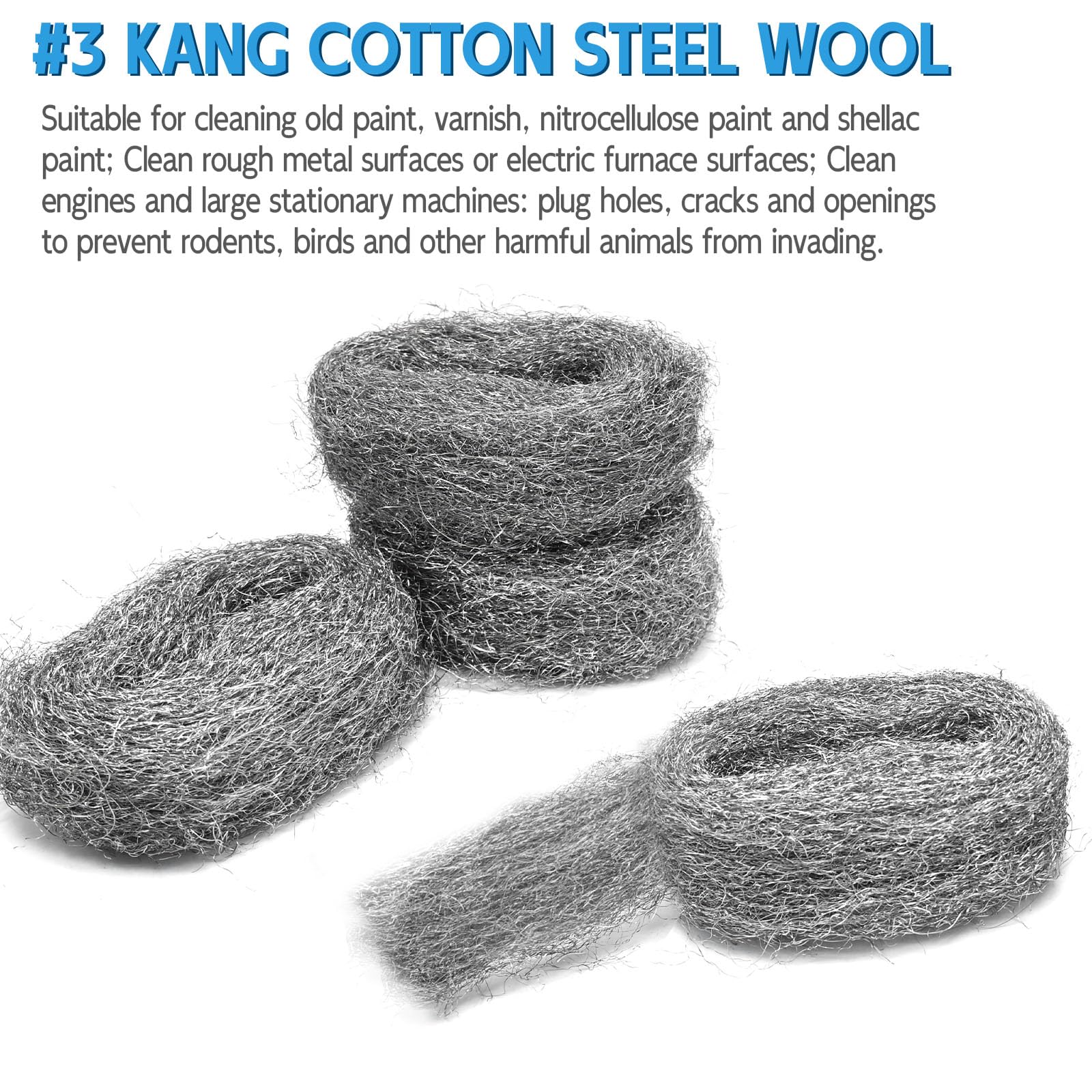 Snapklik.com : 4 Pack Steel Wool Fill Fabric, Steel Wool Blend Hardware ...