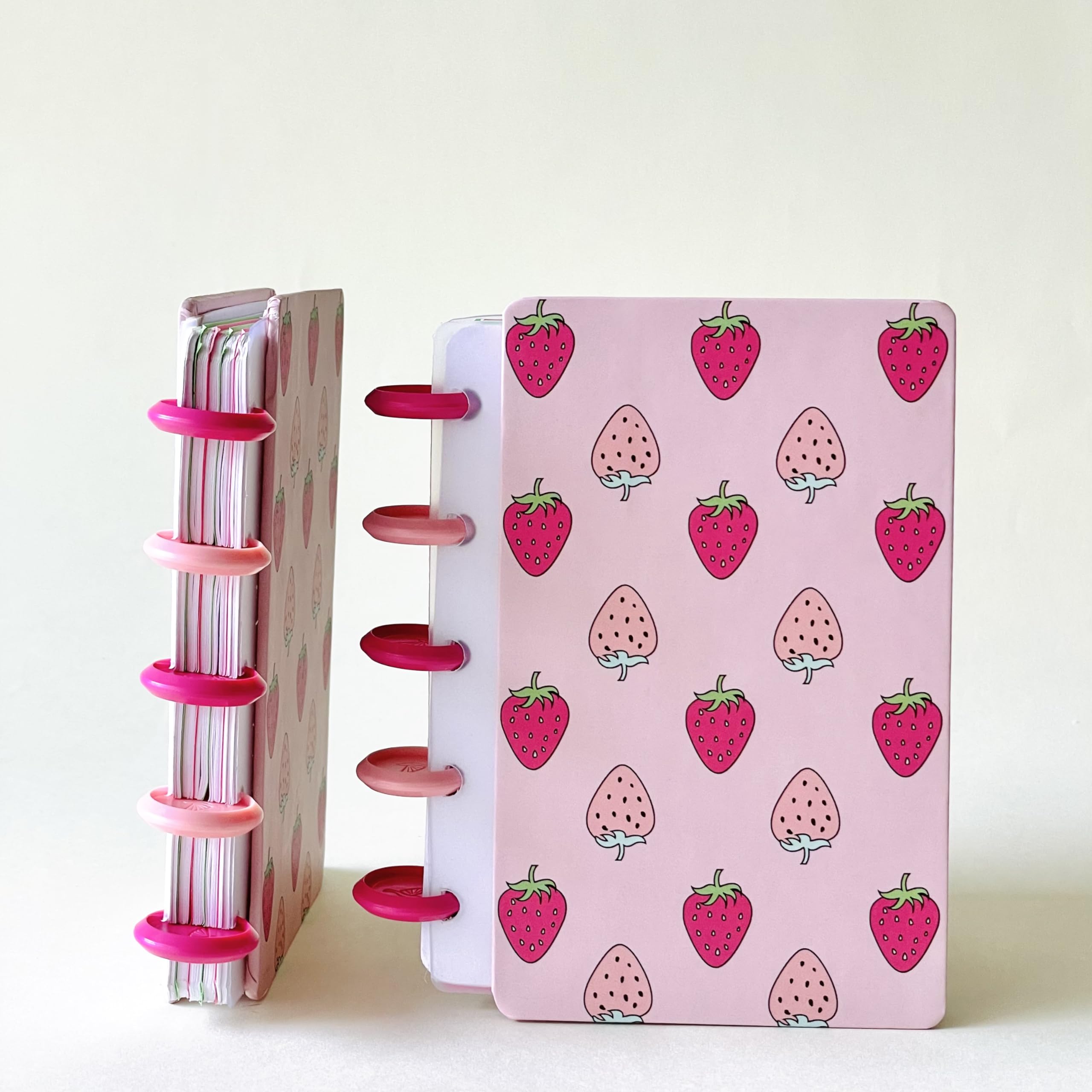 Dovetail A7 Vertical Disc Notebook Diary 70 Sheet Paper Strawberry ...