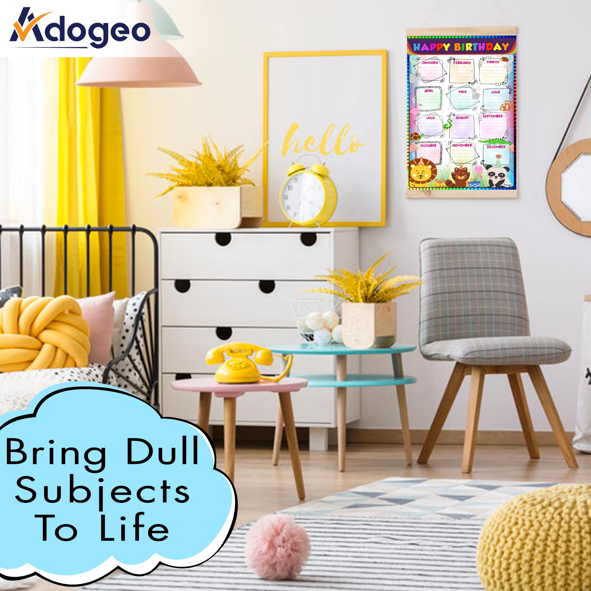 Snapklik.com : ADOGEO Happy Birthday Monthly Chart Poster