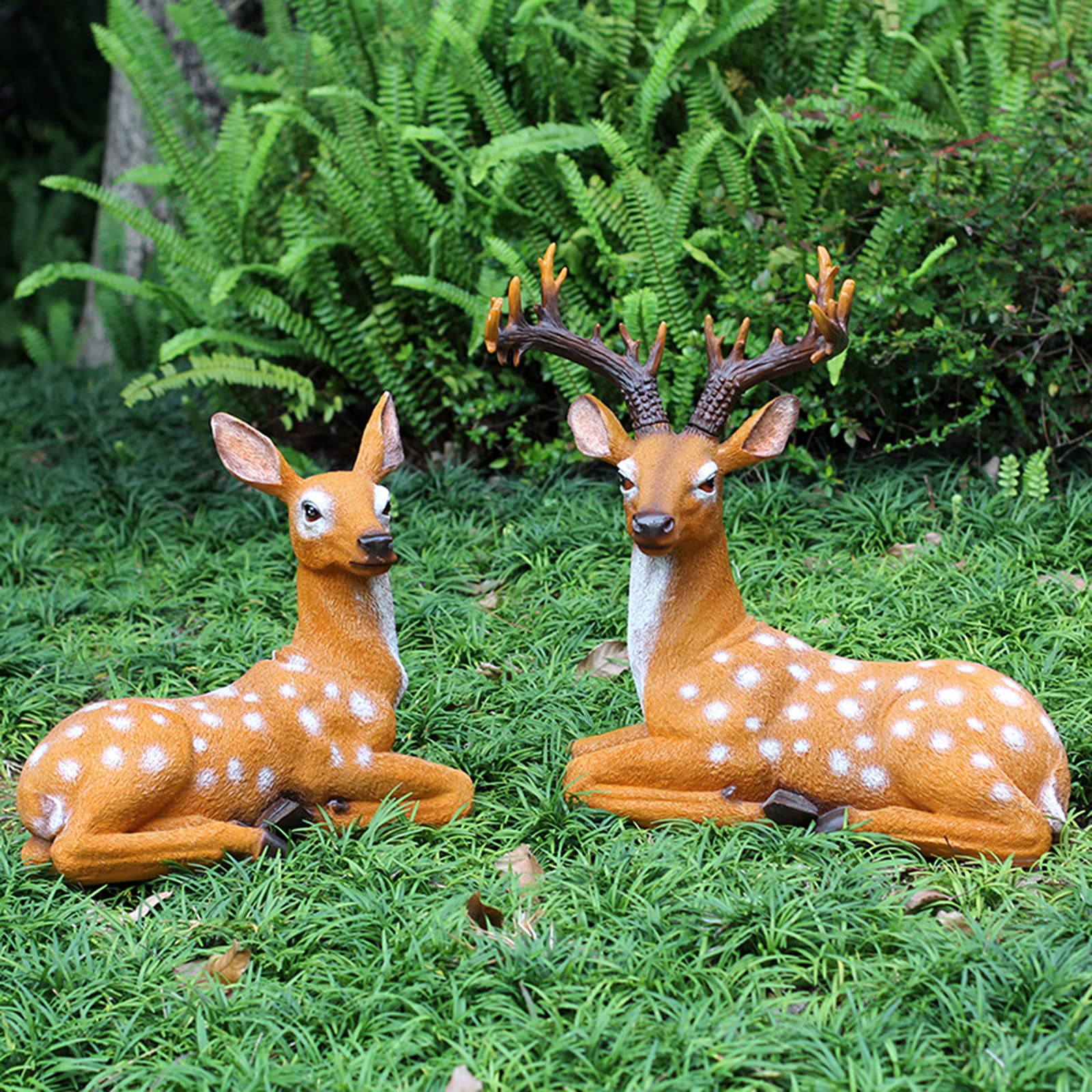 Resin Deer Statues For Yard Deer Statues Outdoor Patio Lawn Garden