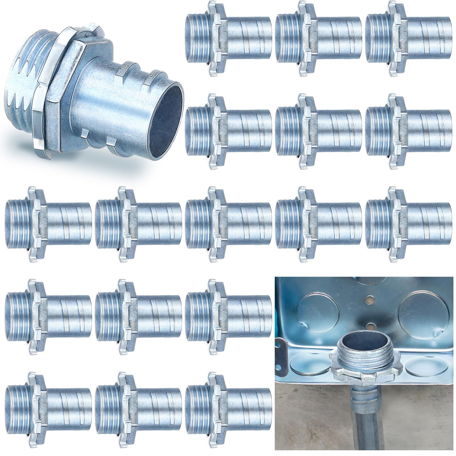 Snapklik.com : Yaocom 25 Pcs Screw-in Connector For Flexible Metal ...